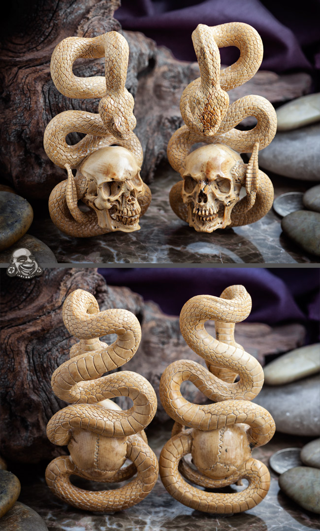 Fossilized Mammoth Skulls And Snakes Design