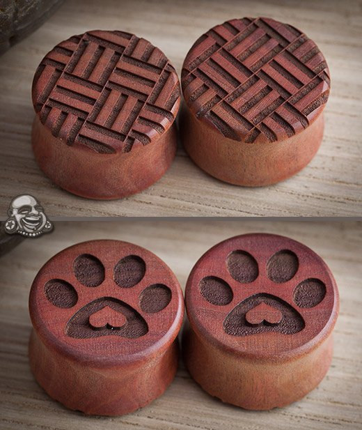 Double Sided Pink Ivory Plugs