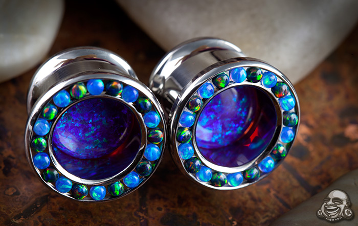 Custom Order Titanium Super Gemmed Eyelet