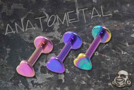 Custom Order Titanium Flatback Labret With Heart