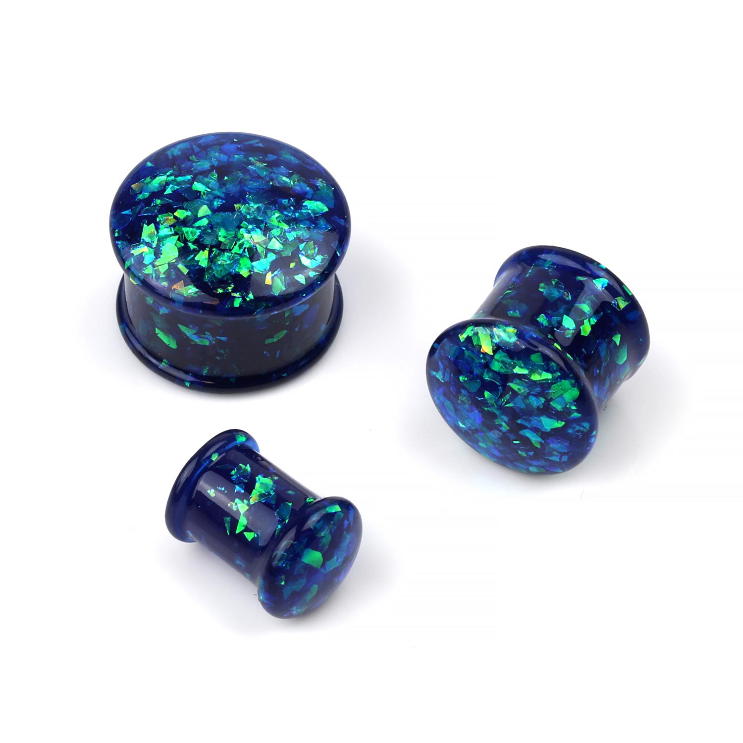 Acrylic Opal Double Flare Plugs