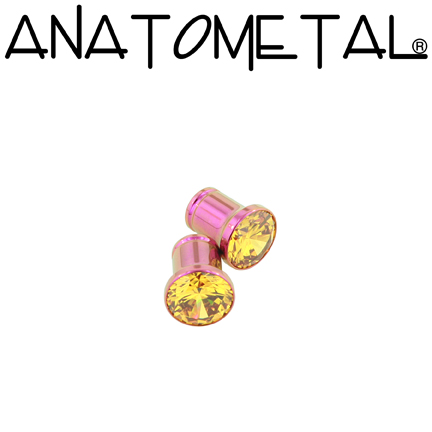 Custom Order Titanium Single Stone Faceted Gem Eyelet