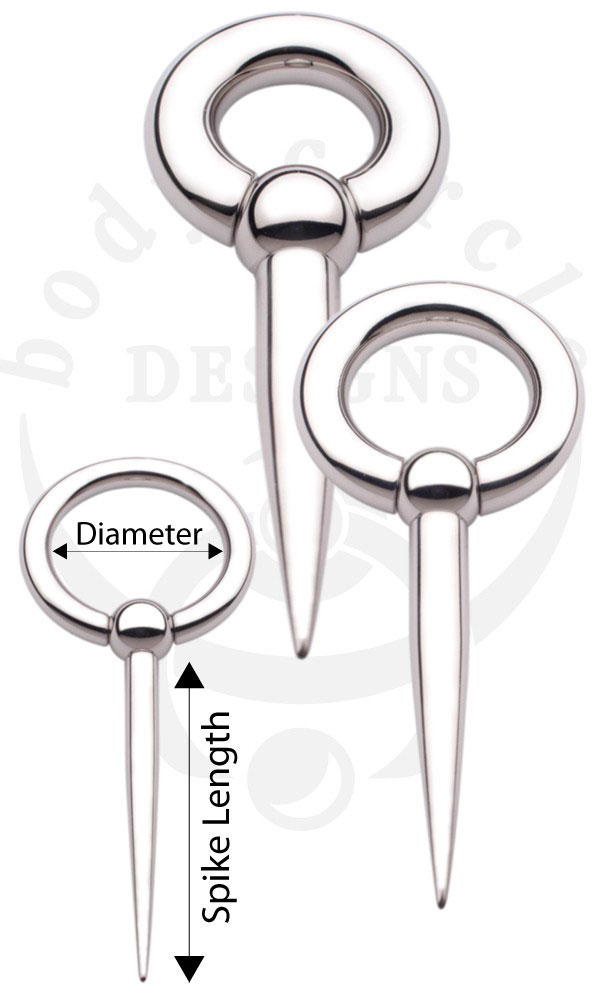 Custom Order Steel Captive Spike Ring