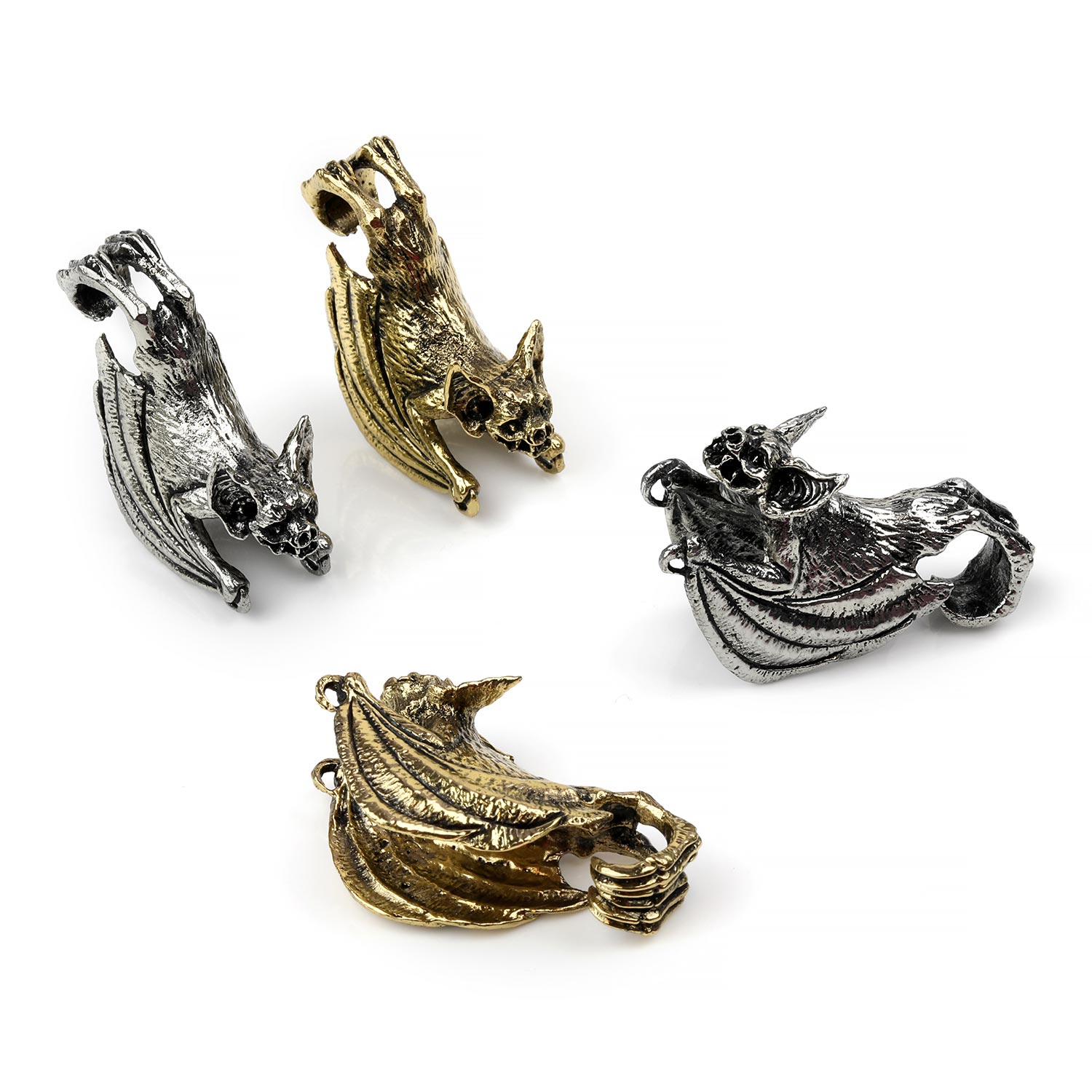 Hanging Bat Weights For Stretched Lobe - Brass & White Brass