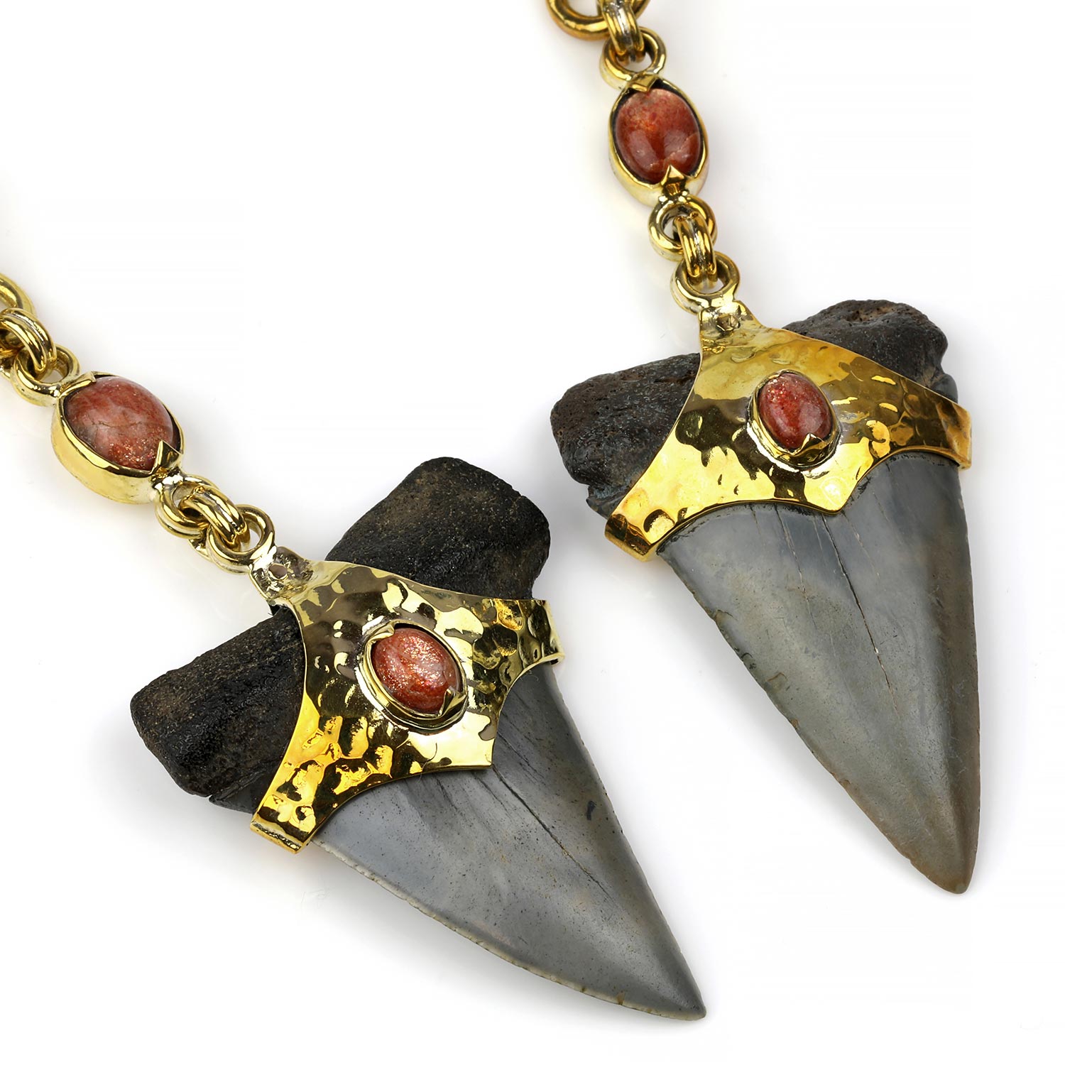 Sunstone Brass Meg Teeth For Stretched Lobe Piercing
