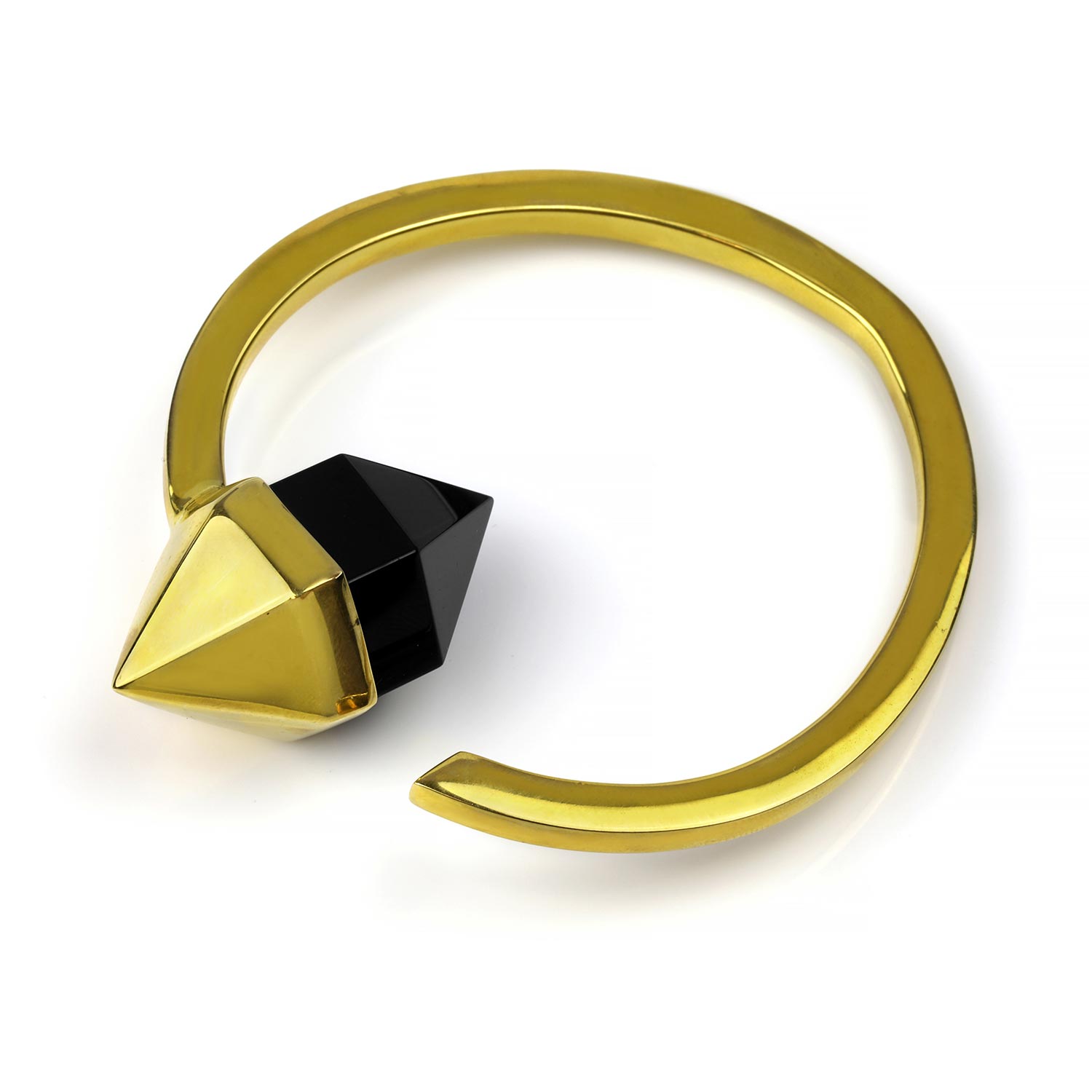 Solid Brass Black Obsidian Weights For Stretched Lobes