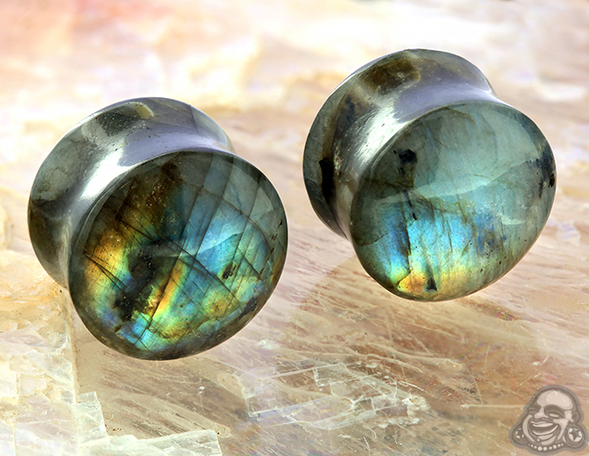 Aaa Grade Labradorite Plugs