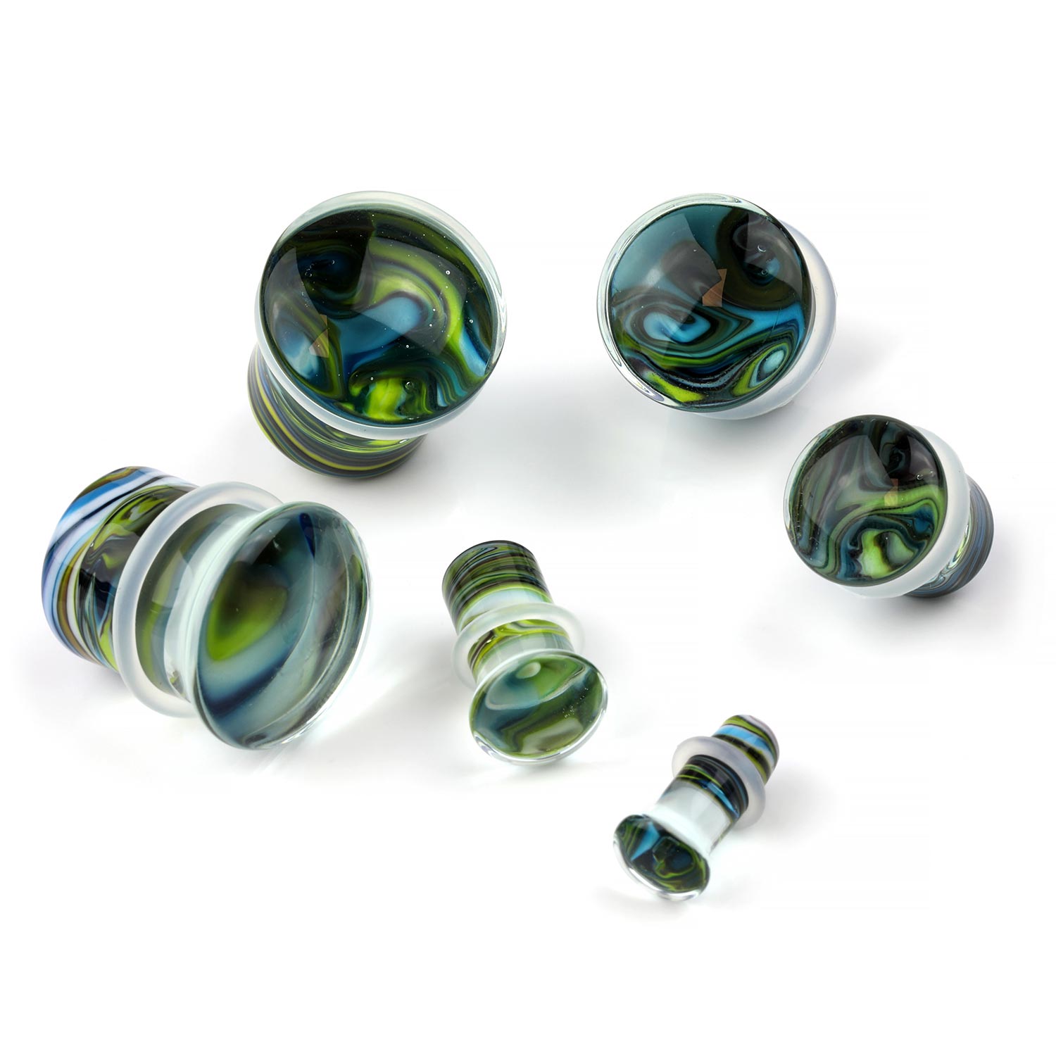 Single Flare Glass Marbling Plugs