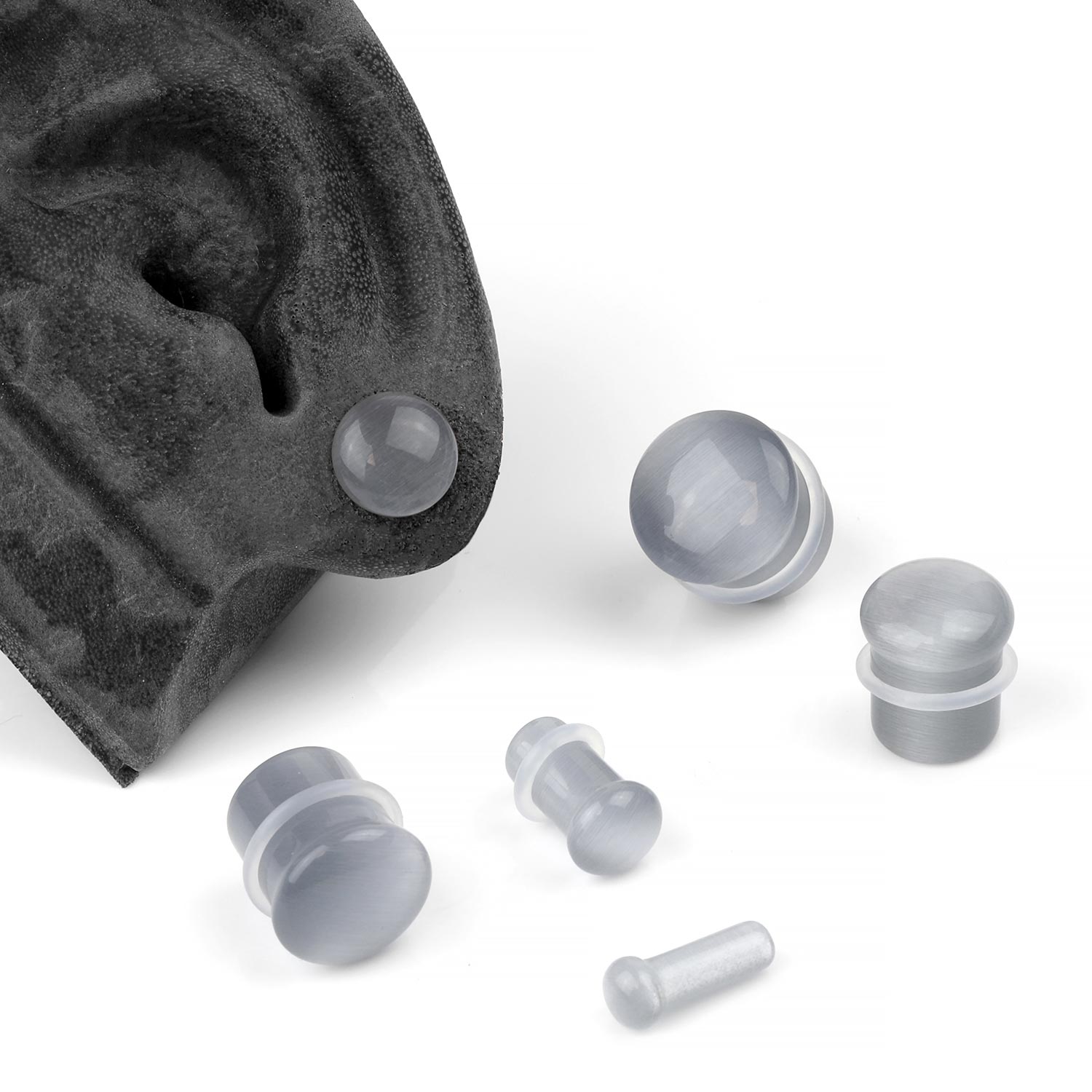 Gray Cats Eye Single Flare Plugs