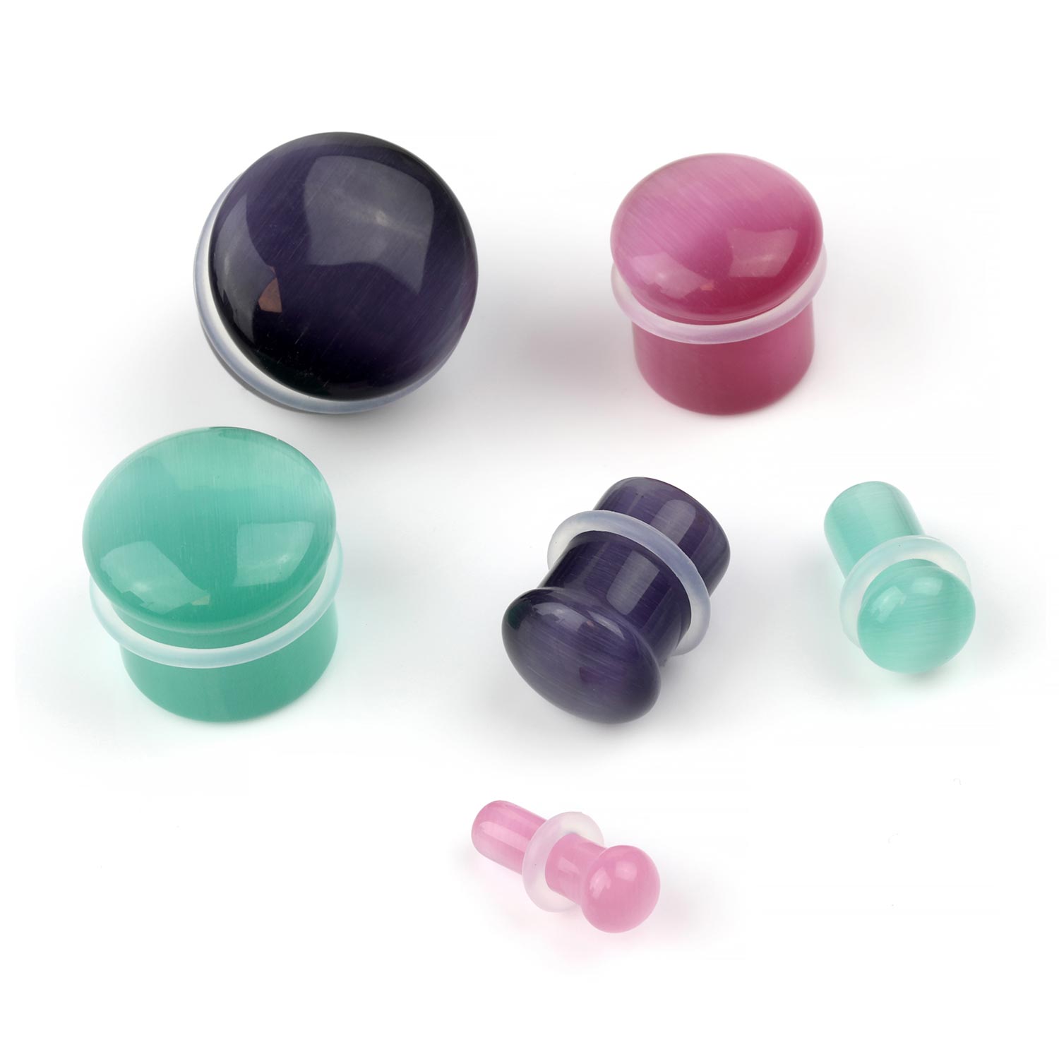 Single Flare Cat Eye Glass Plugs