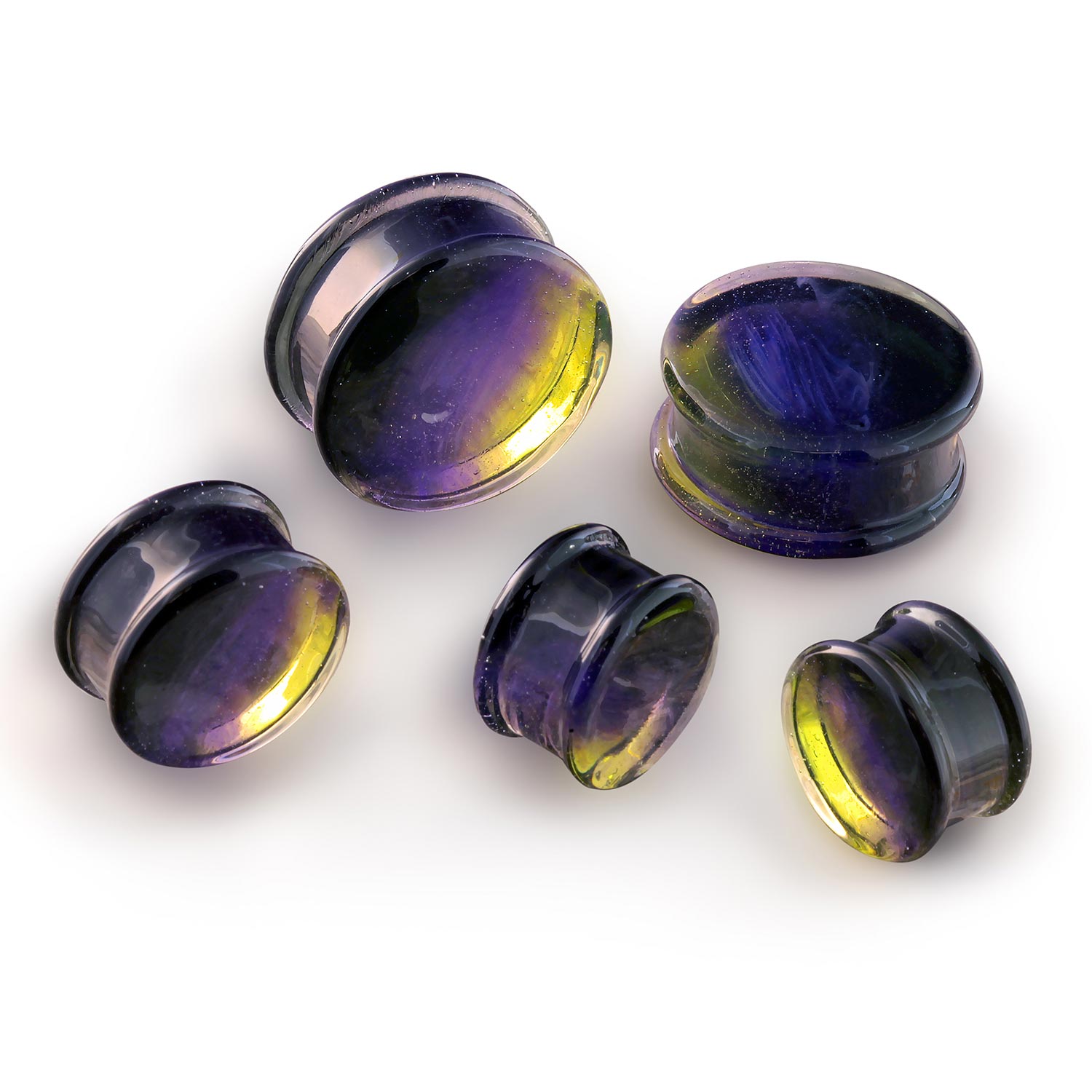 Custom Order Fluorite Fade Glass Plugs