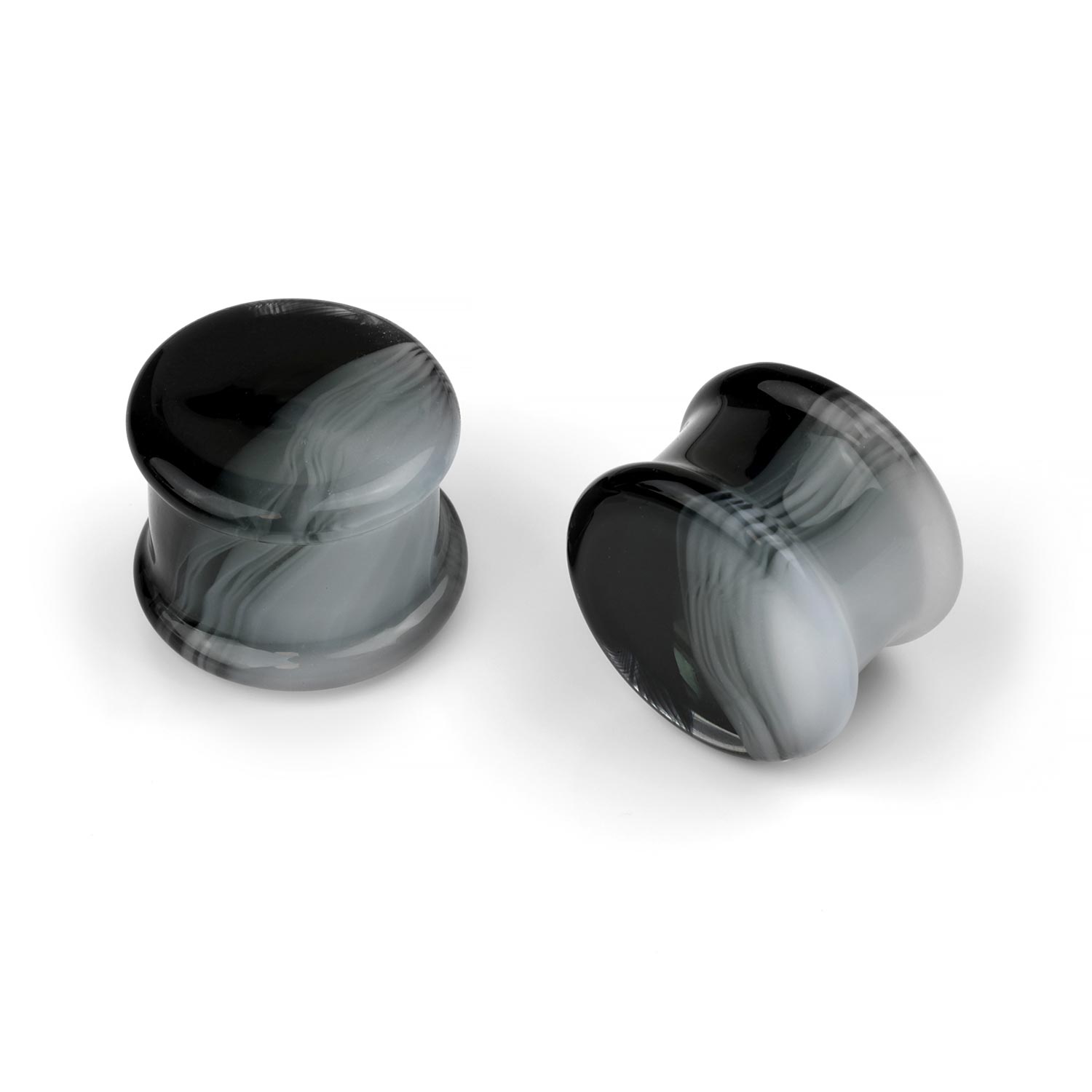 Custom Order Greywash Fade Glass Plugs