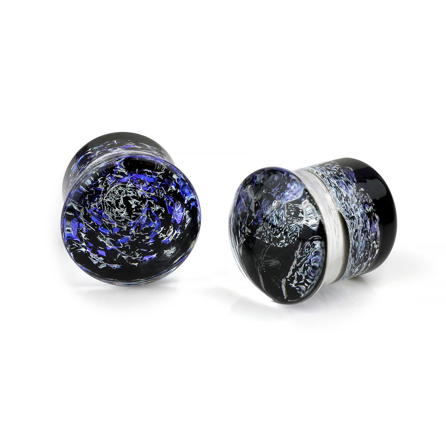 Custom Order Single Flare Pyrex Dual Color Galaxy Plugs