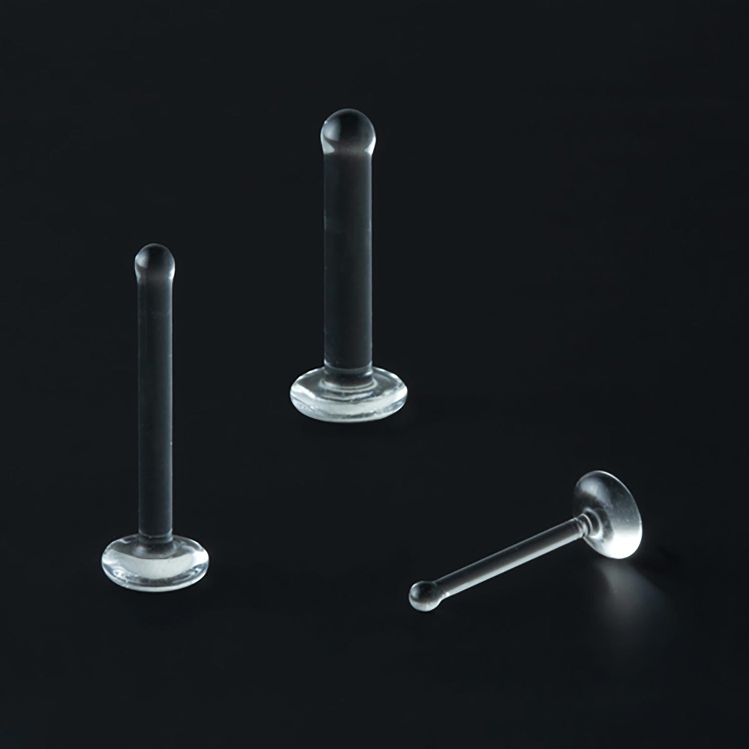 Gorilla Glass Labret Retainer With Micro Front Flare