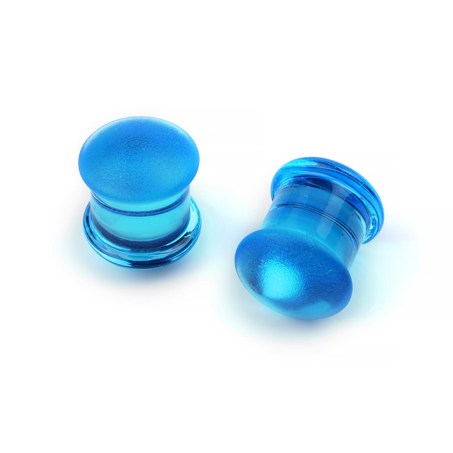 Matte Simple Solid Color Glass Double Flare Plug