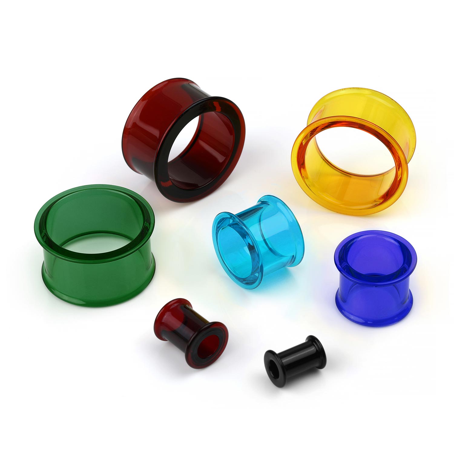 Custom Order Solid Color Glass Double Flare Eyelets