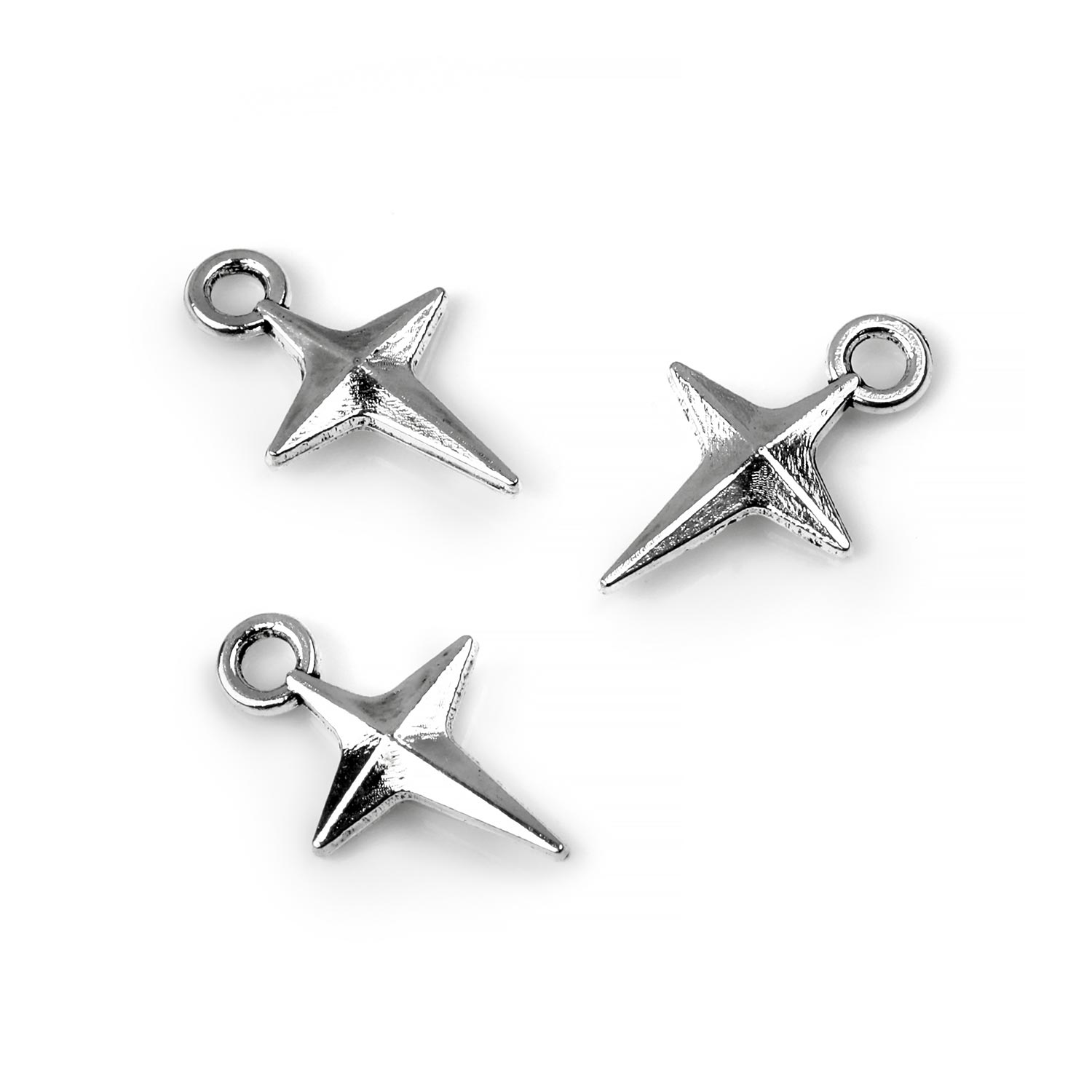 Guiding Star White Metal Charm