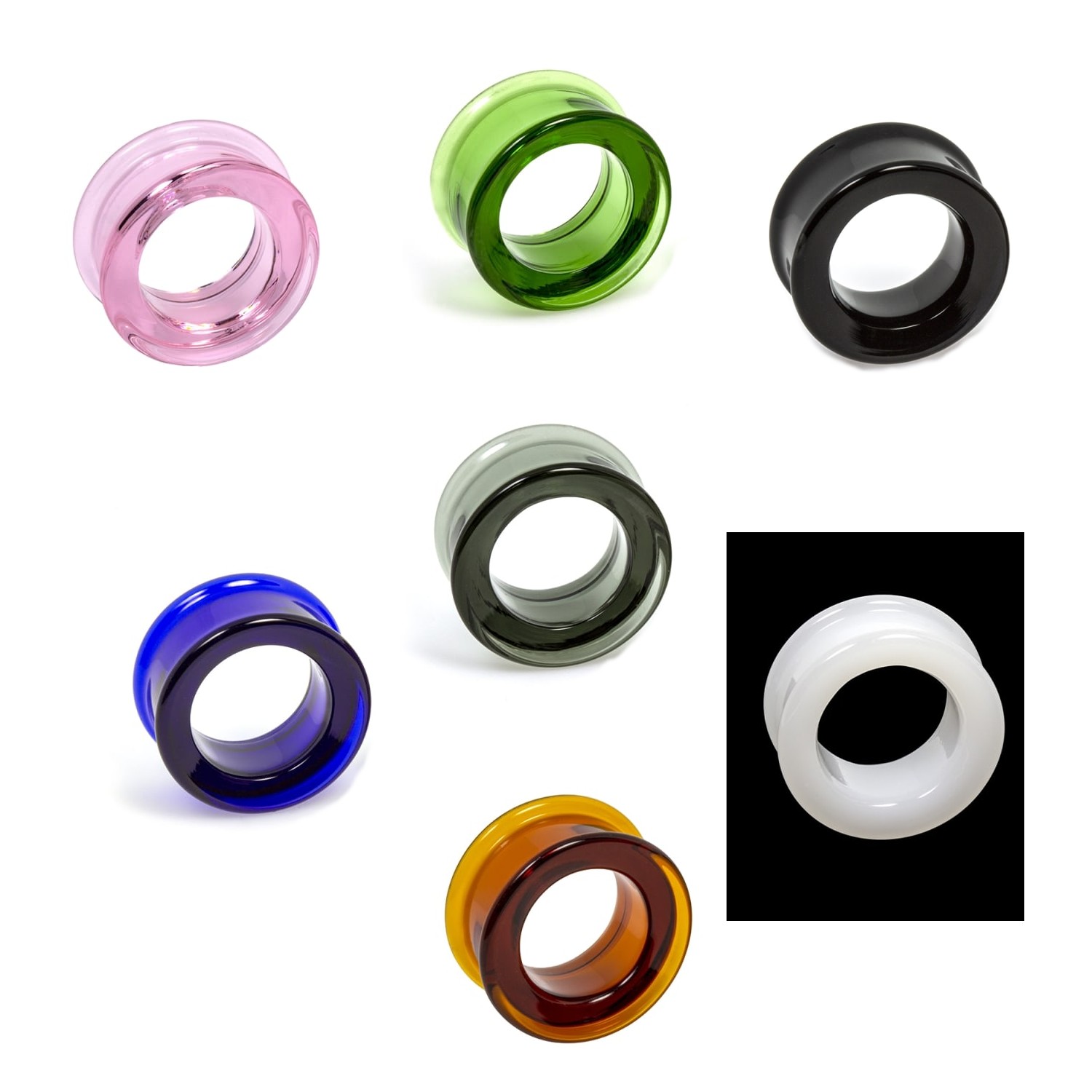 Custom Order Color Pyrex Glass Double Flare Eyelet