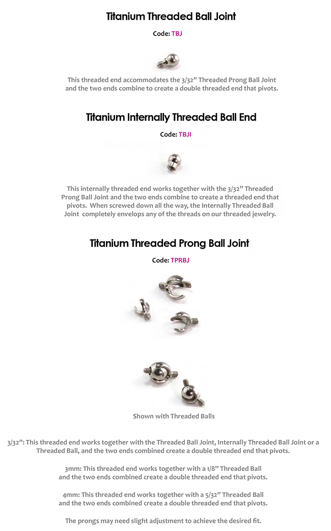 Custom Order Titanium Ball Joint