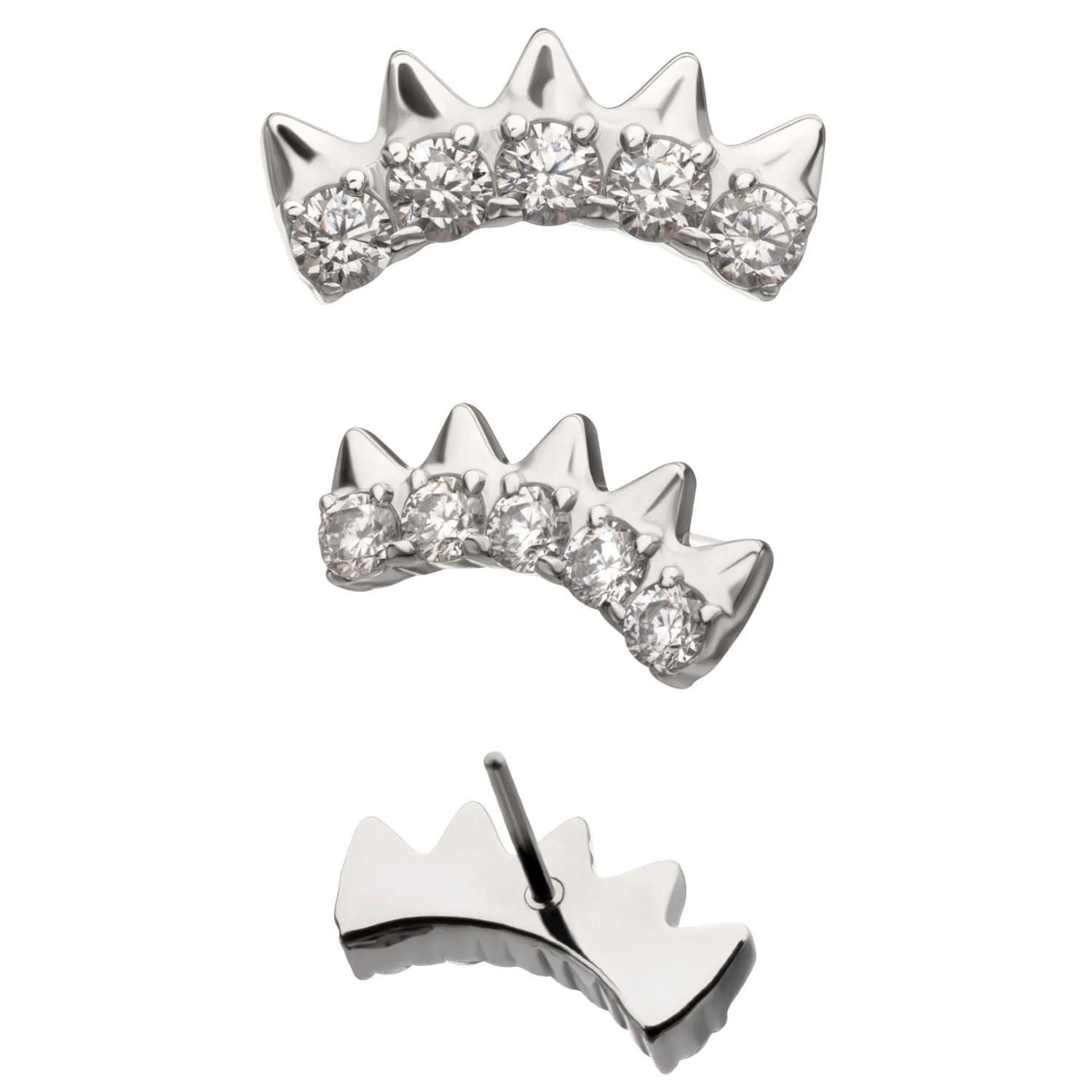 Custom Order Titanium Arc Spike Cluster Threadless End