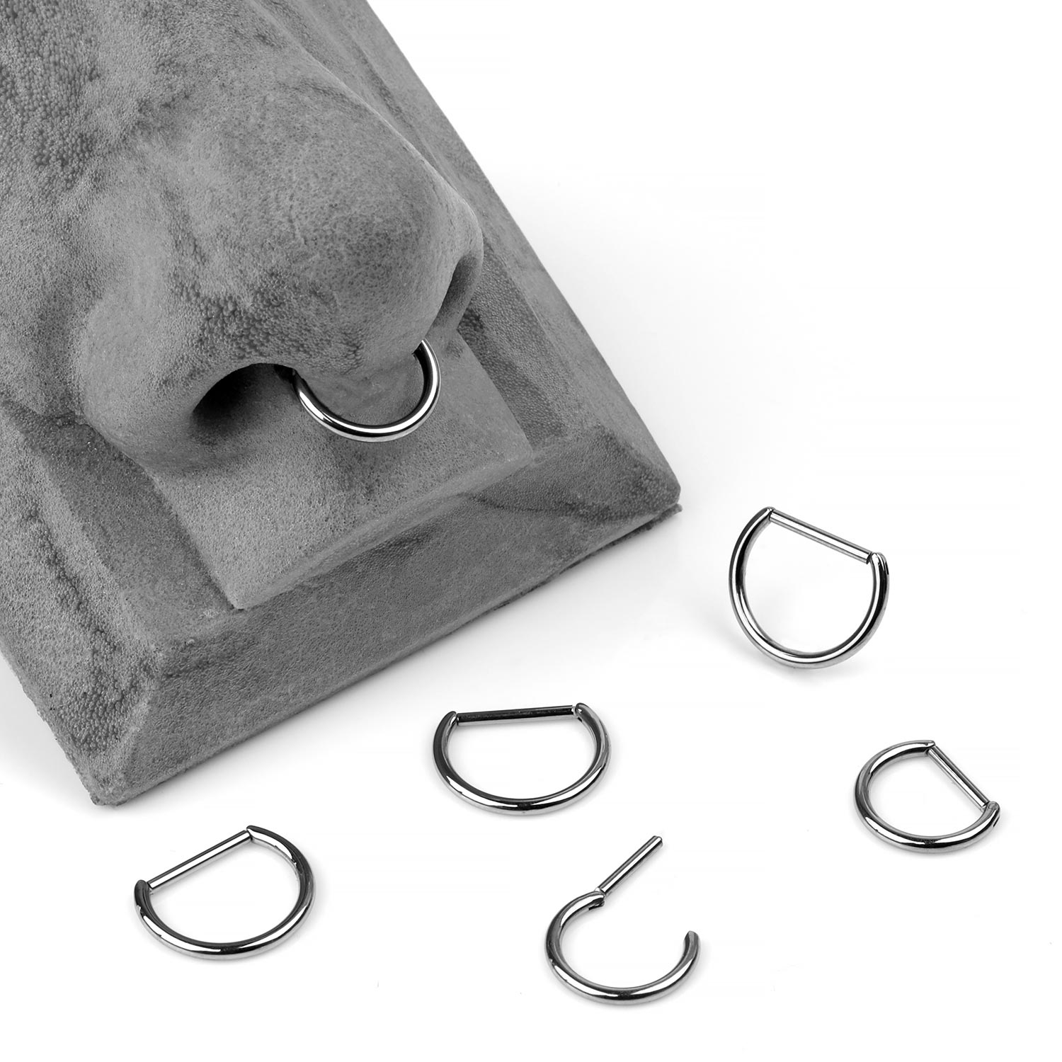 Implant-grade Titanium D-ring Clicker For Piercings