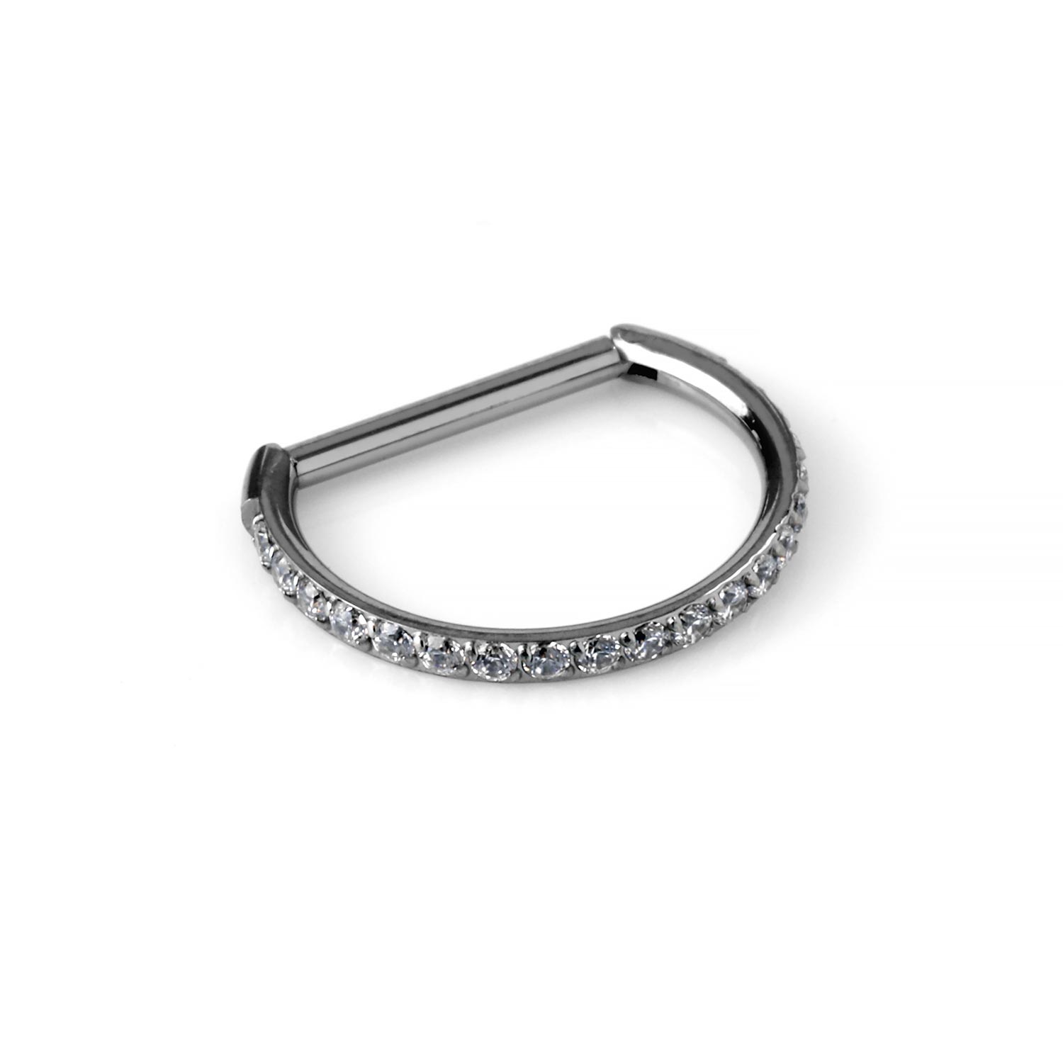 Titanium D-ring Clicker With Gemstones