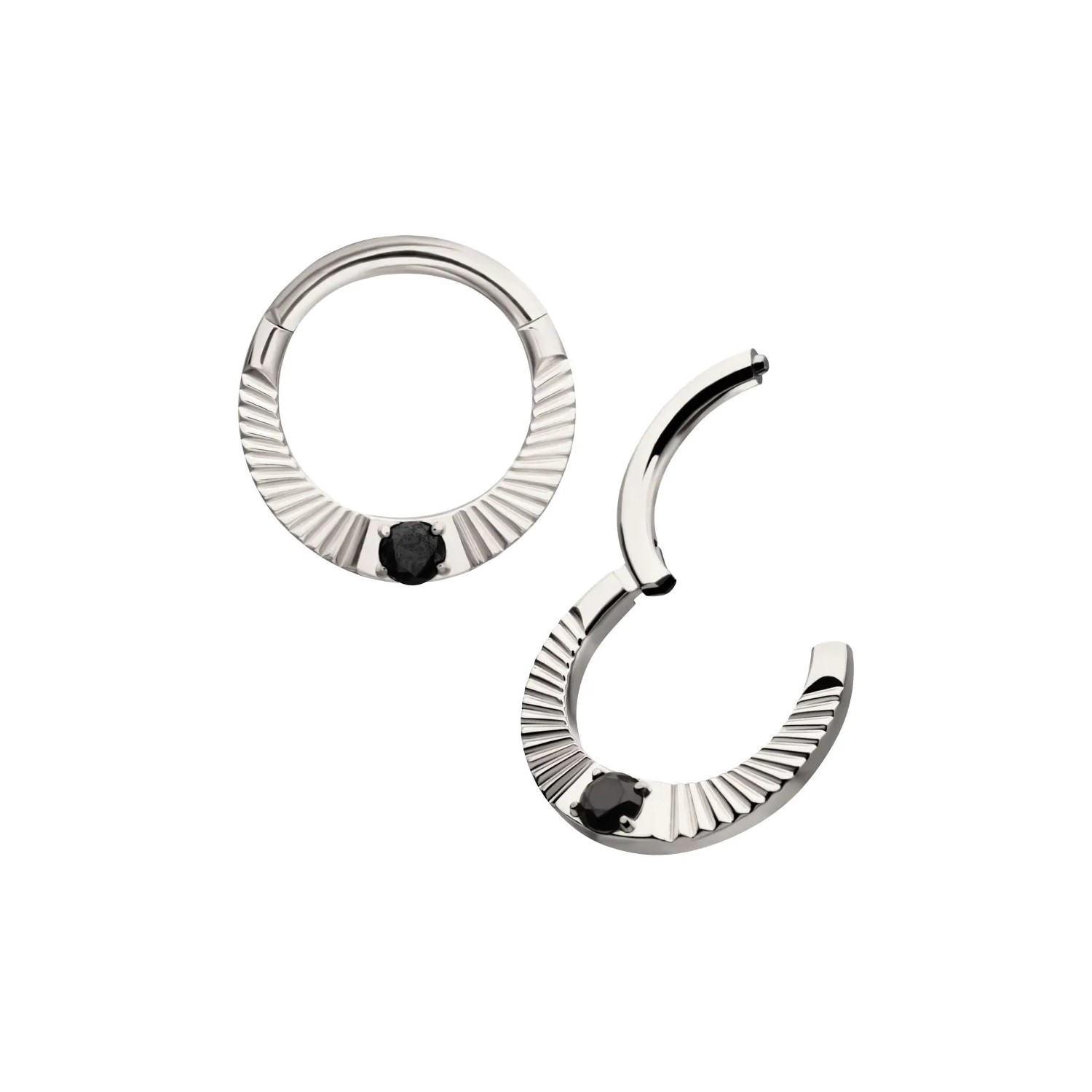 Custom Order Titanium Gemmed Radiant Clicker