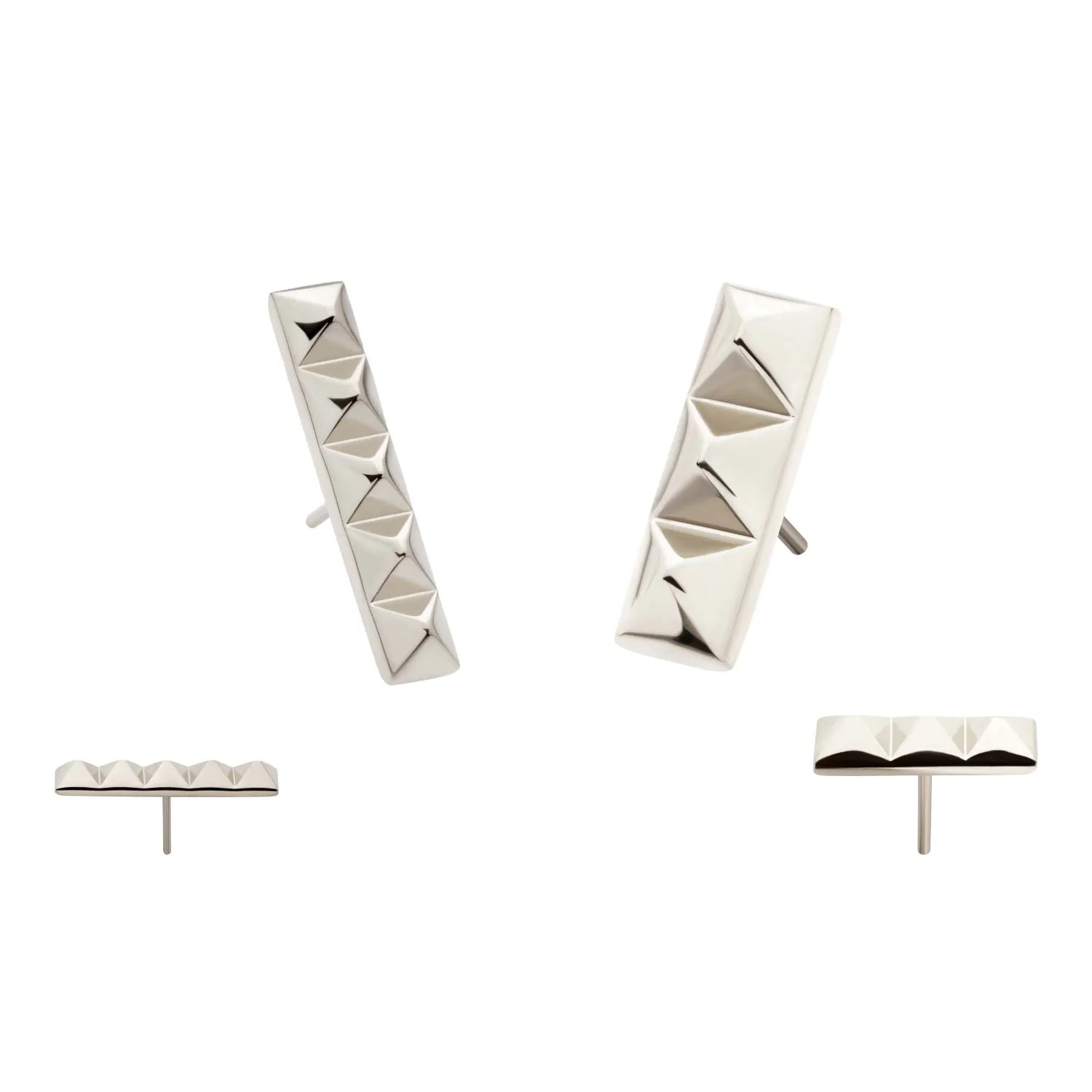 Custom Order Titanium Threadless Pyramid Stud Ends