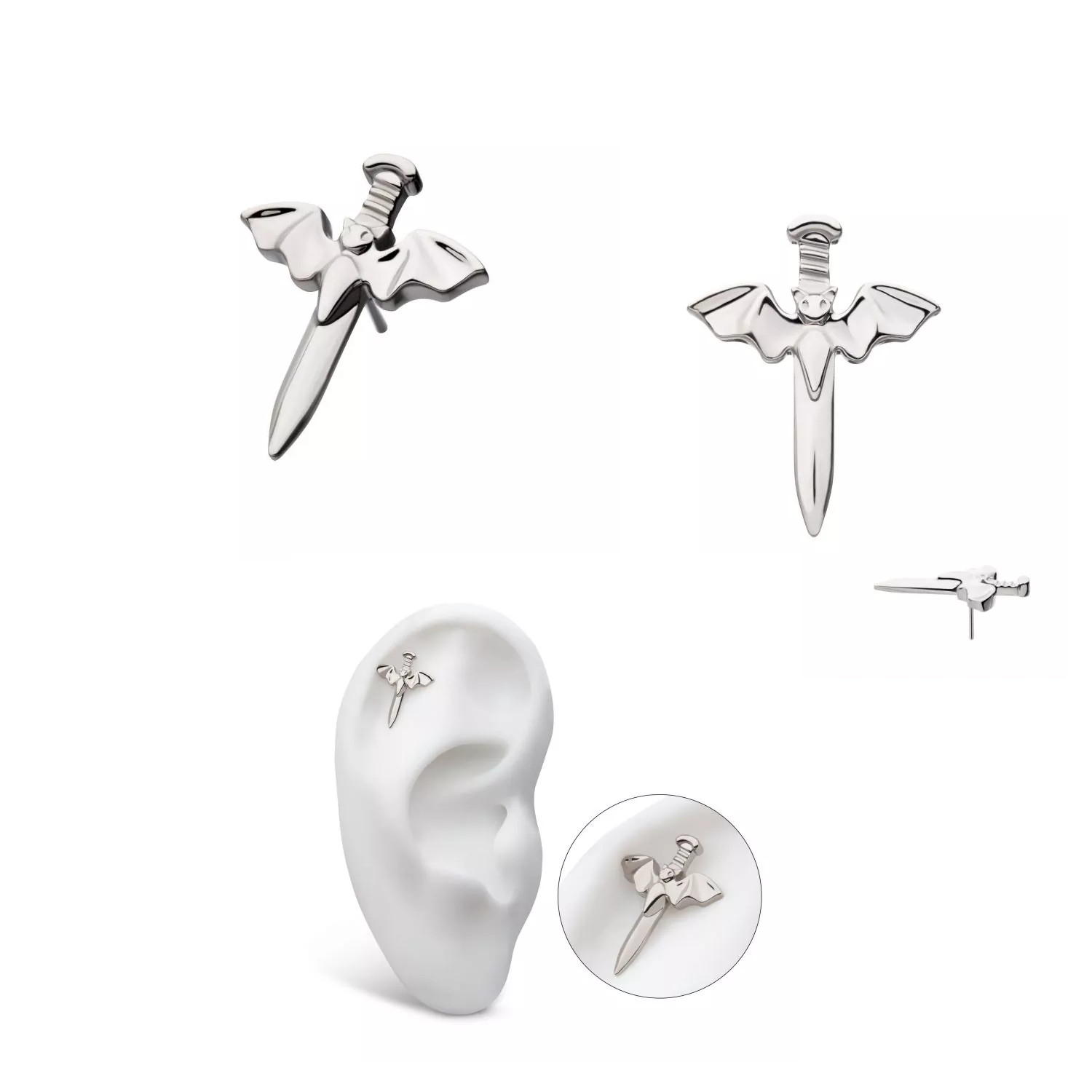 Custom Order Titanium Varies Daggers Threadless Ends