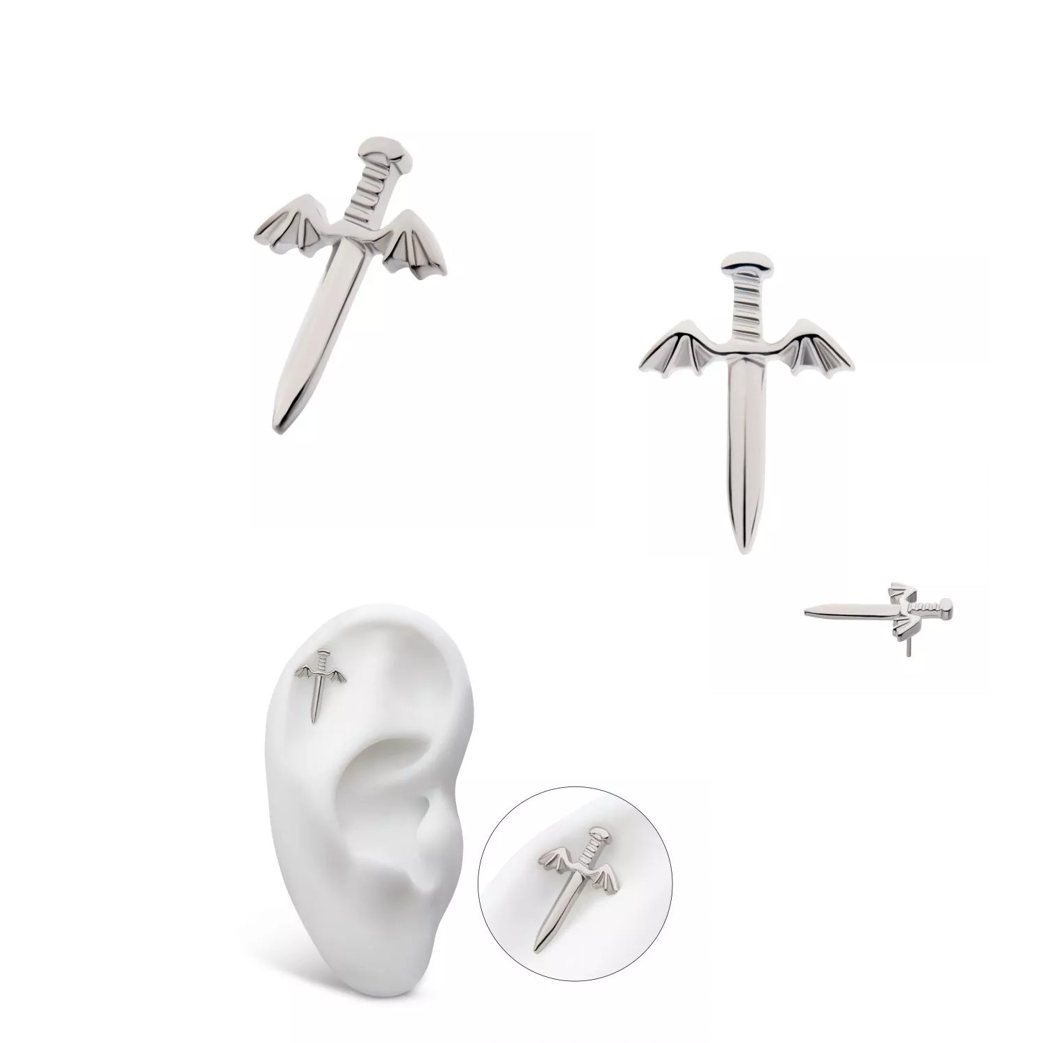 Custom Order Titanium Varies Daggers Threadless Ends