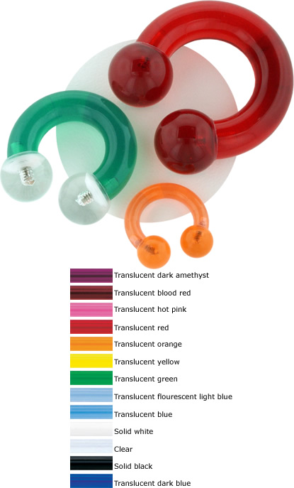 0g Industrial Strength Acrylic Circular Barbell