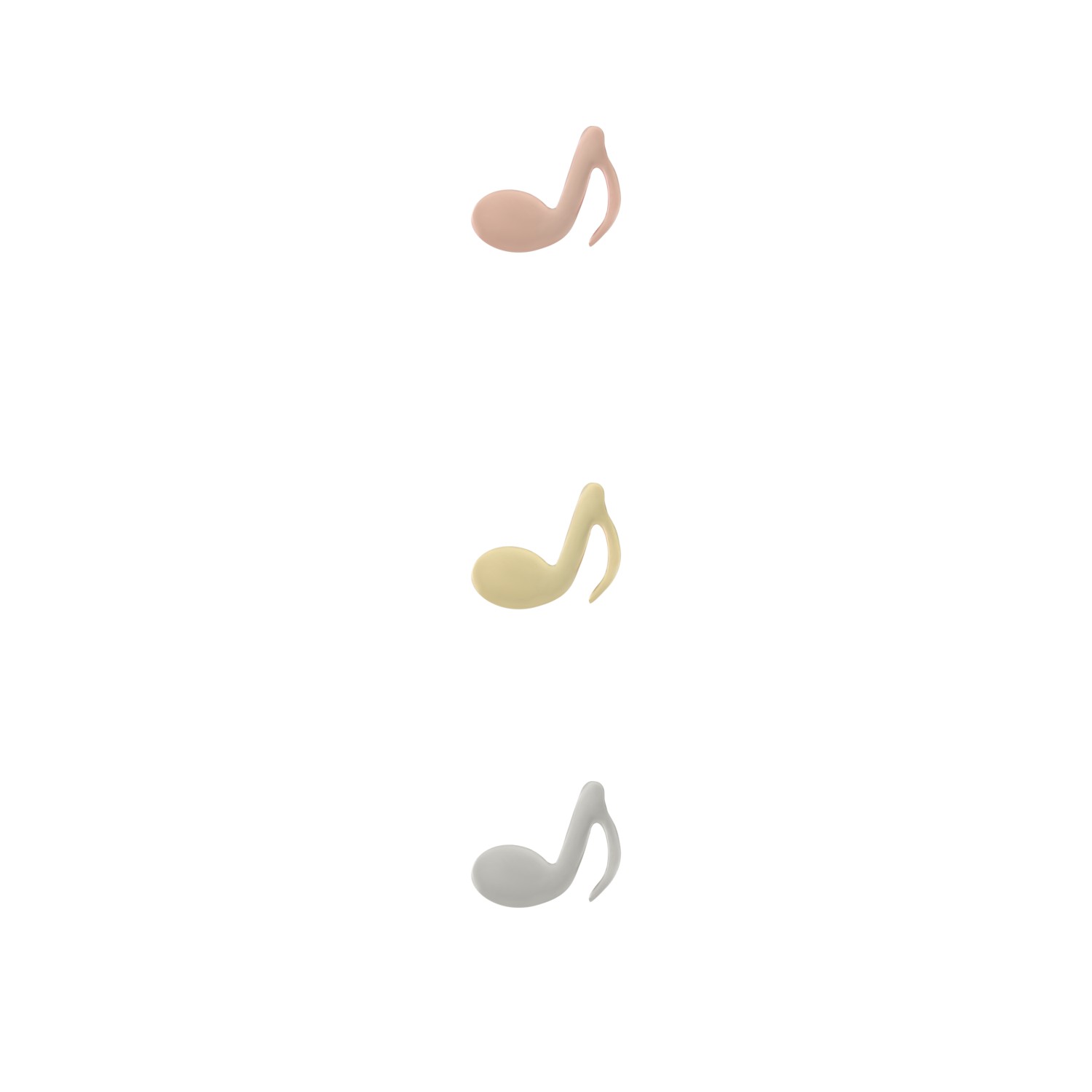 14k Gold Music Note Internally Threaded End