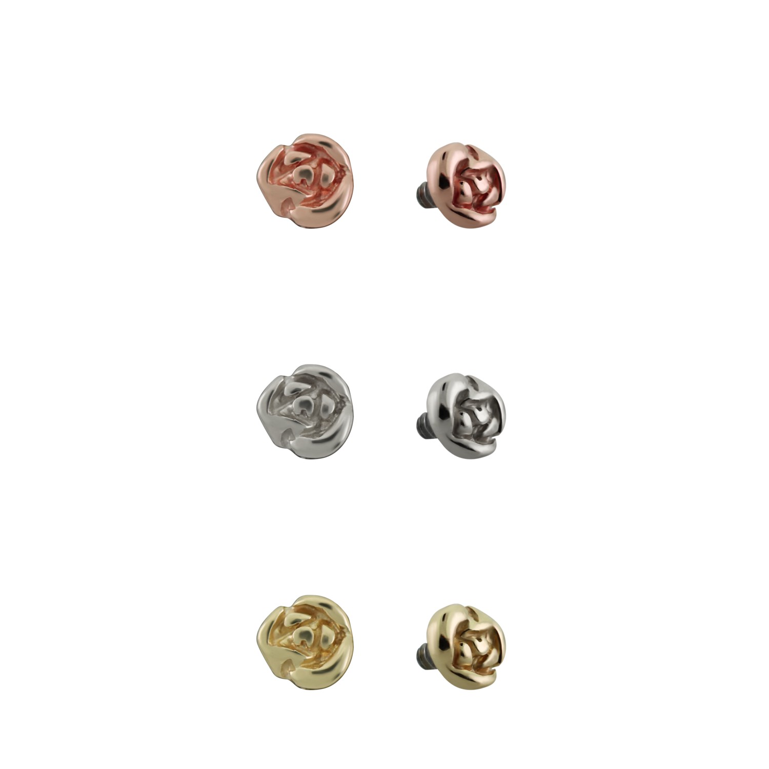 Custom Order 14k Gold Rose Internally Threaded End