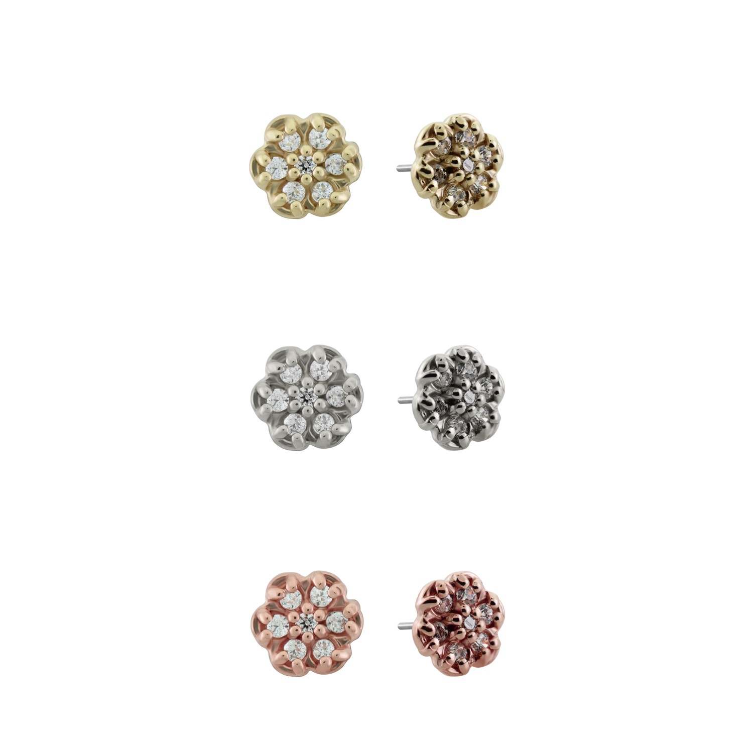 Custom Order 14k Rounded Flower Threadless End