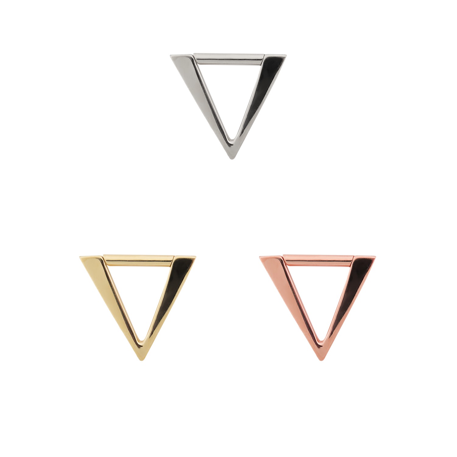 Custom Order 14k Gold Triangle Geometric Clicker