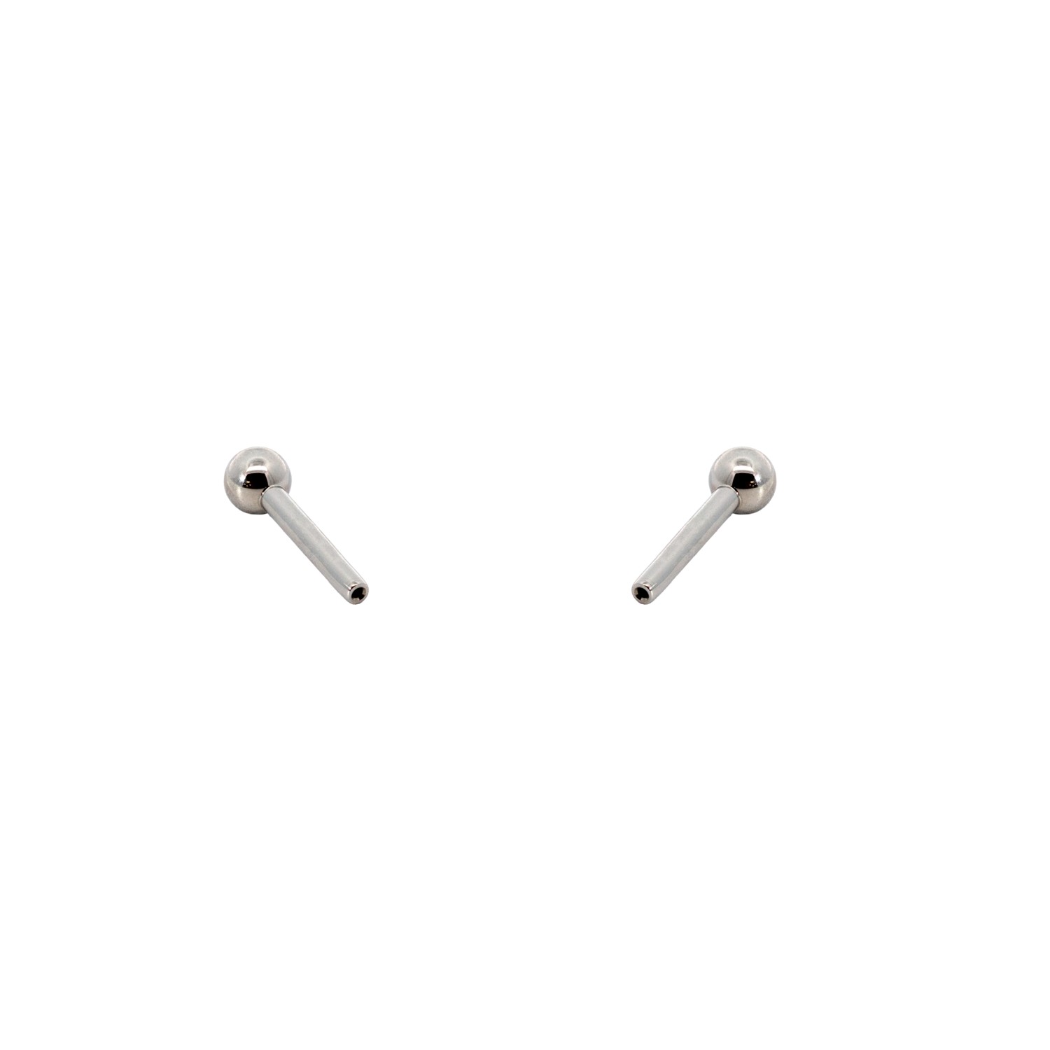 Titanium Fixed Ball Straight Threadless Barbell
