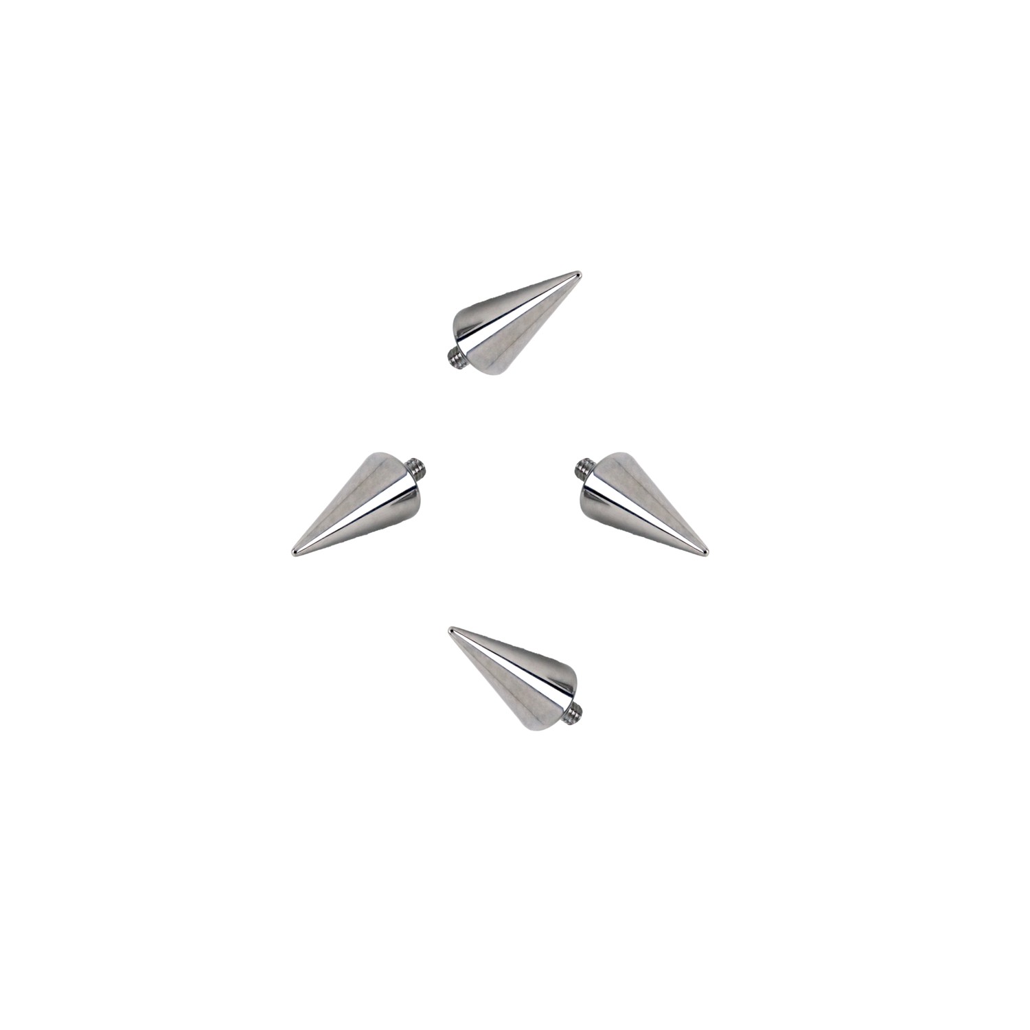 Custom Order Titanium Internally Threaded Spike Ends