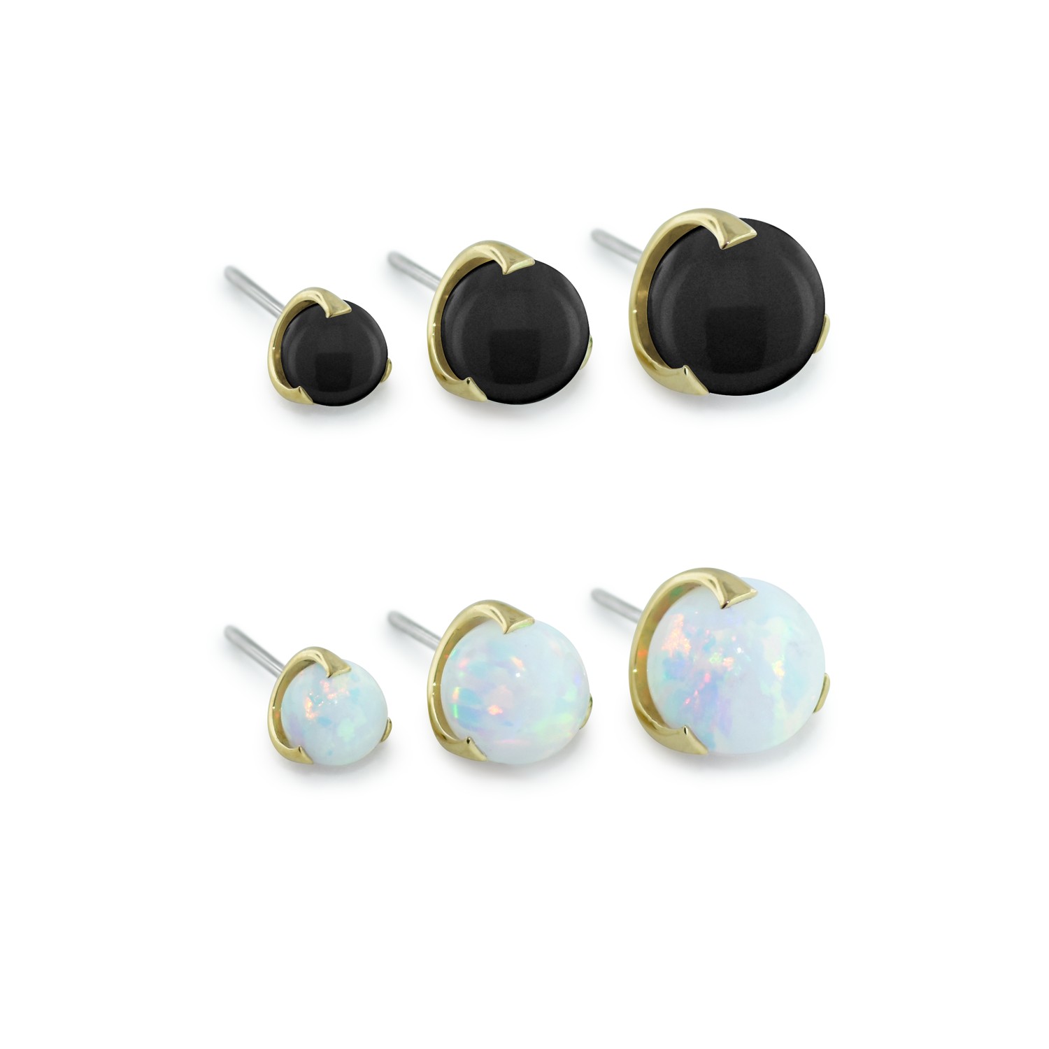 Custom Order 18k Gold Sphere Threadless End
