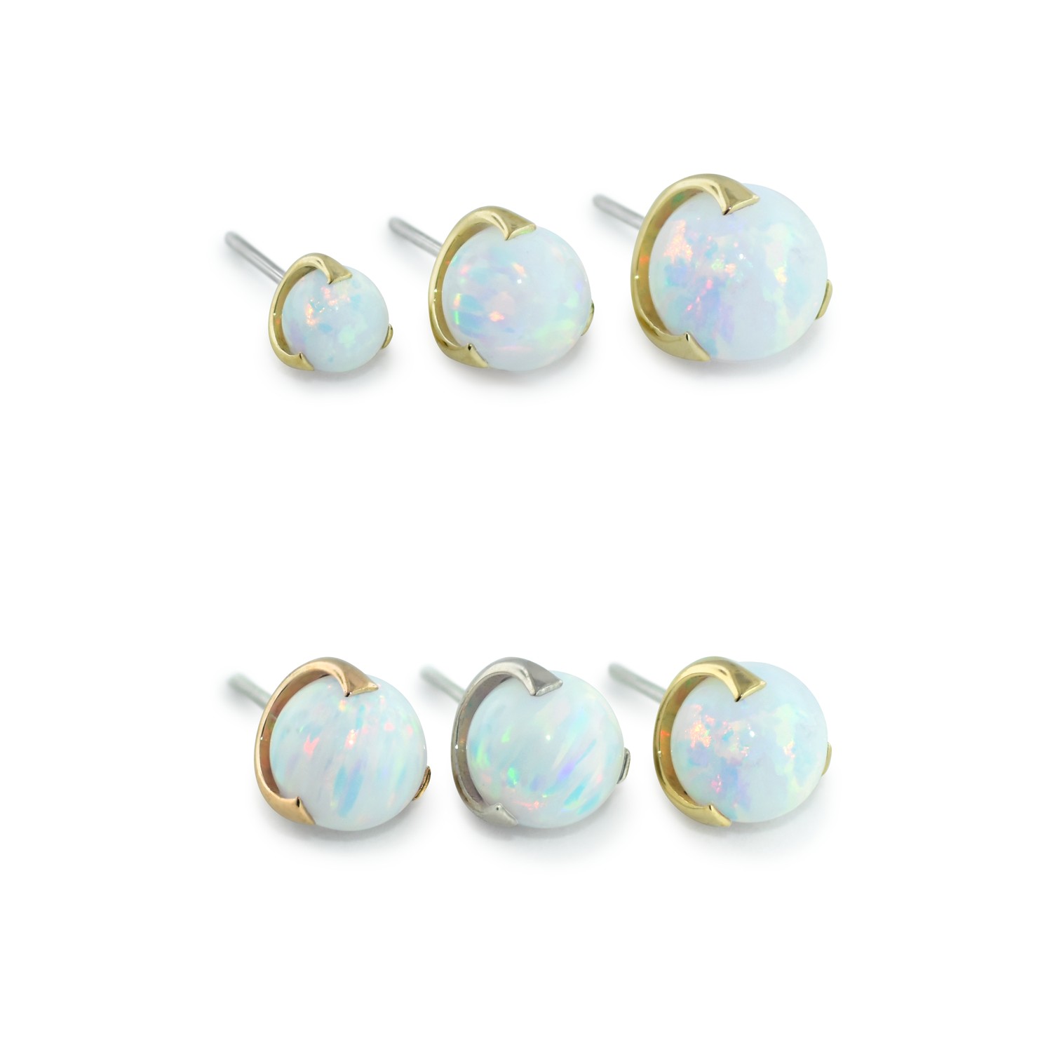 Custom Order 18k Gold Sphere Threadless End