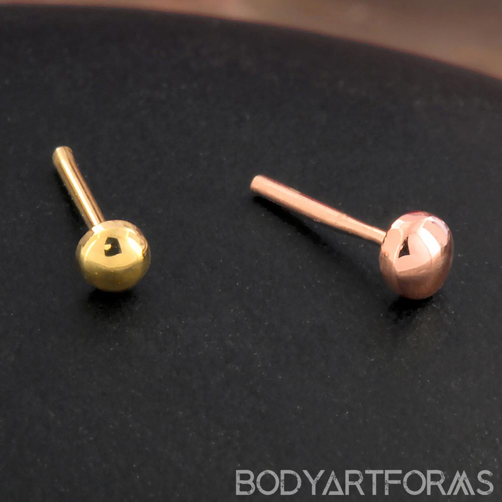 14k Gold Dome Threadless End