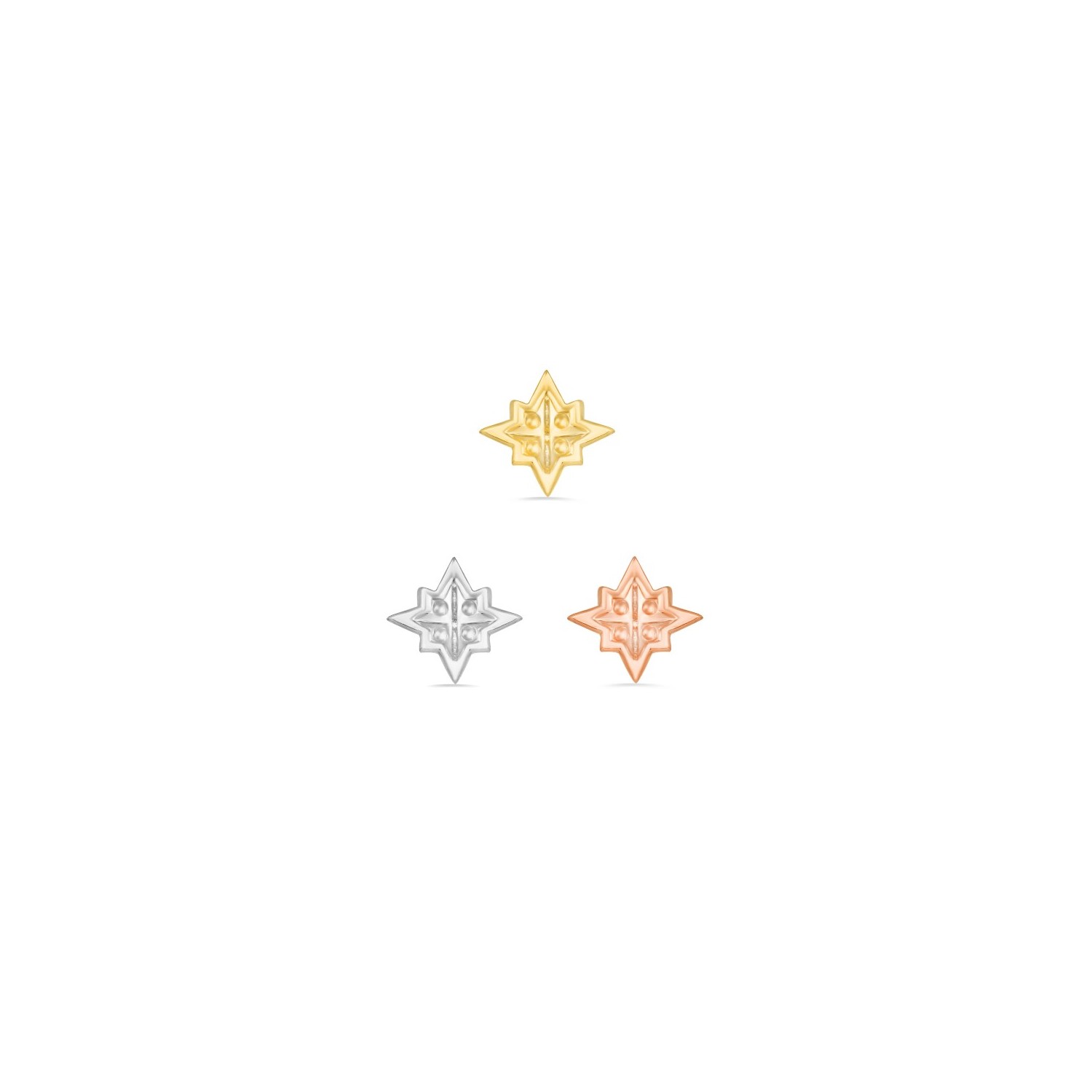 Custom Order 14k Gold Star Trim Internally Threaded End