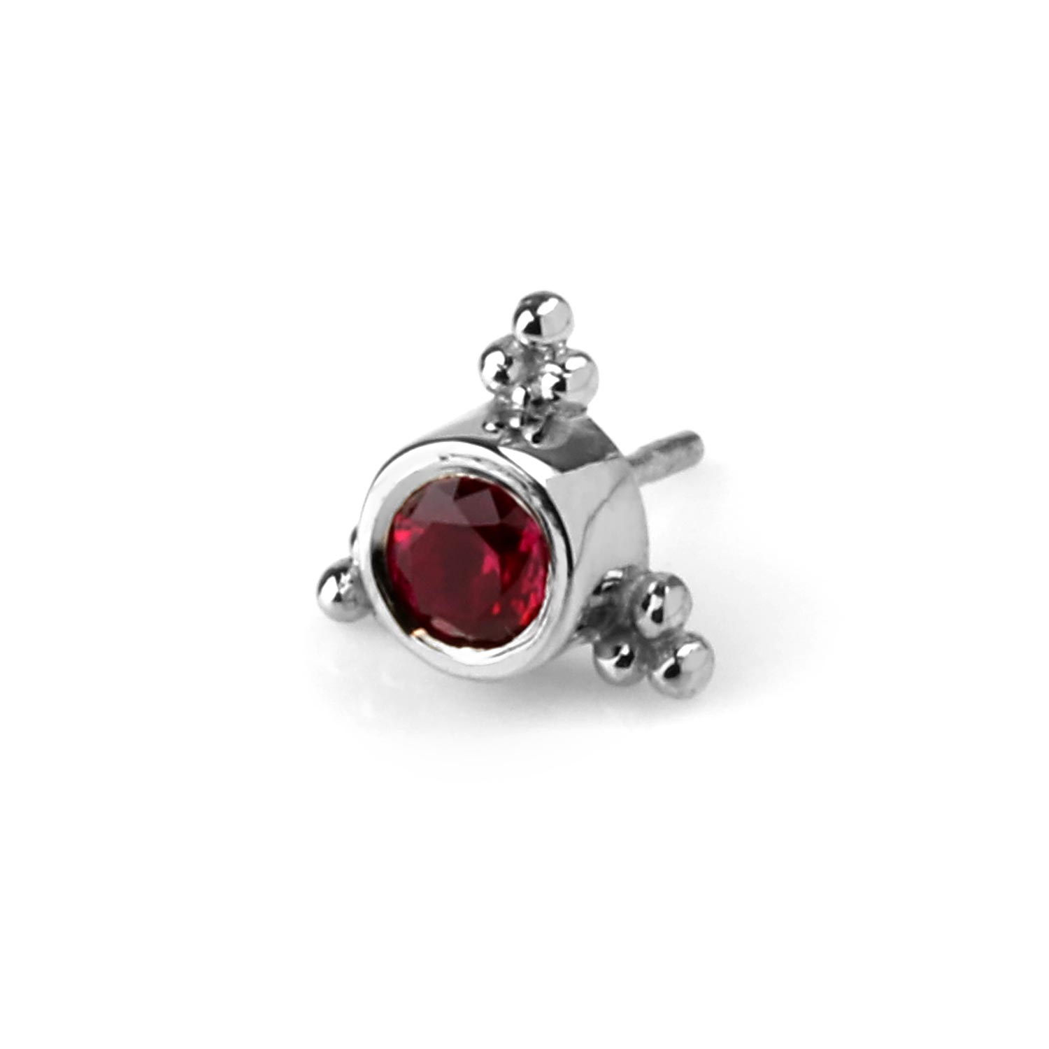 14k Gold Dalma Threadless End With Gem