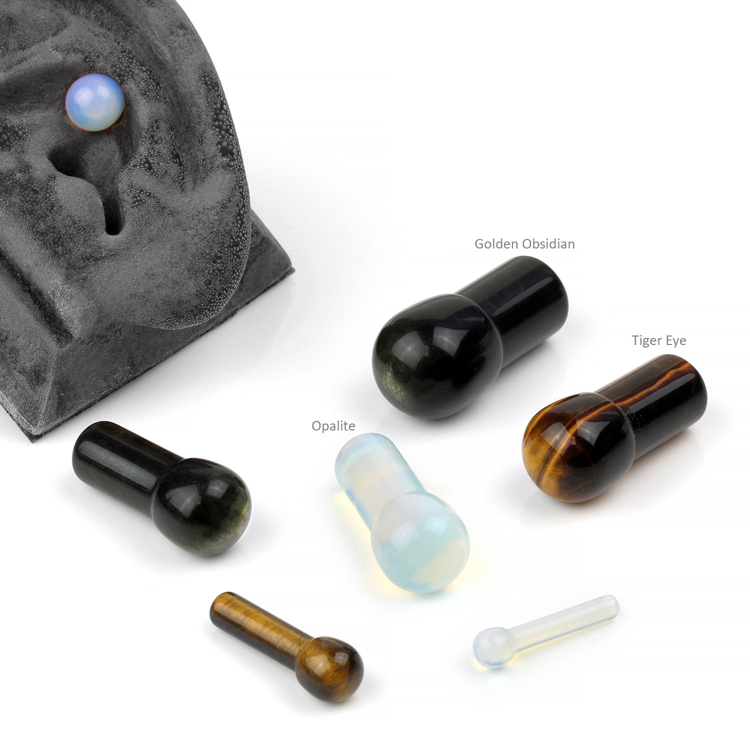 Single Flare Stone And Glass Pins For Conch Piercing