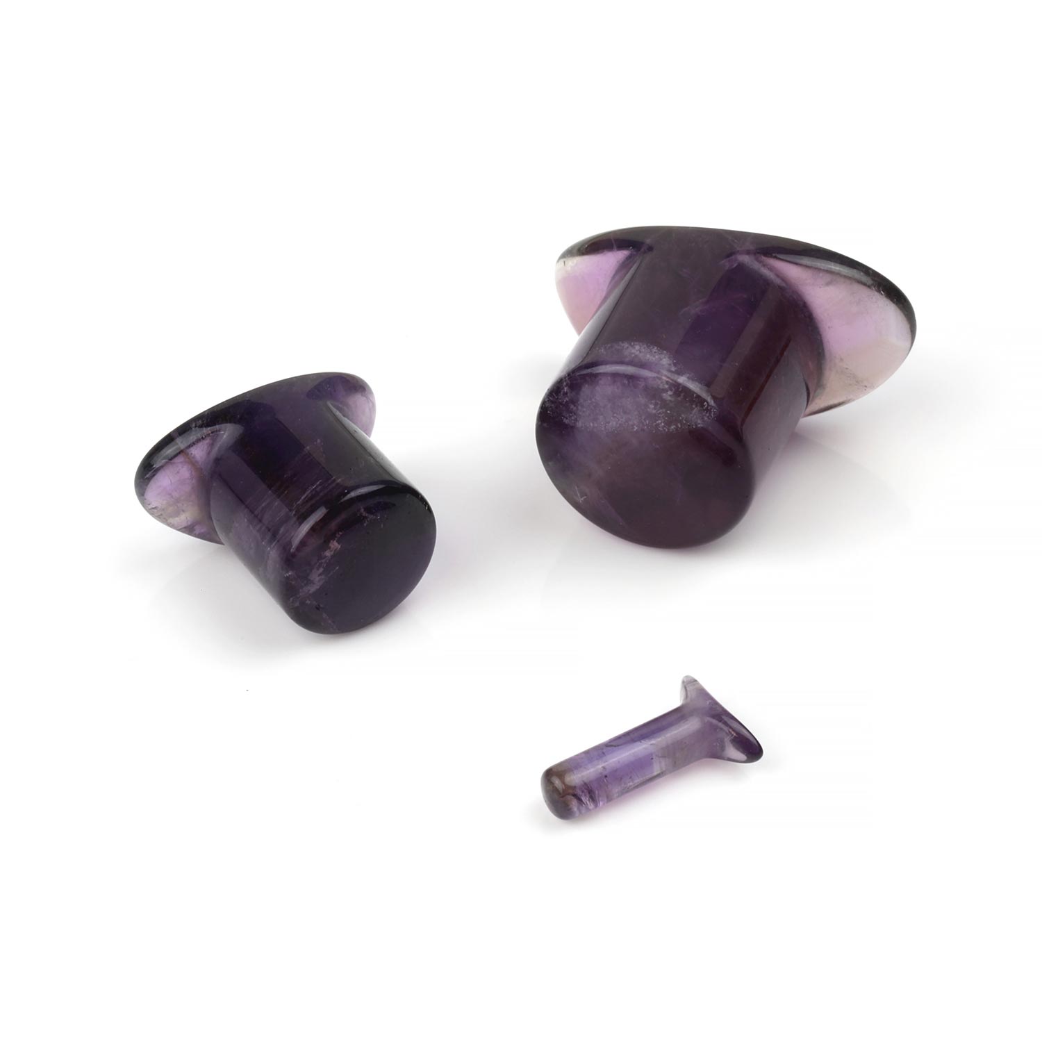 Stone And Glass Stretched Labret With A Concave T-back