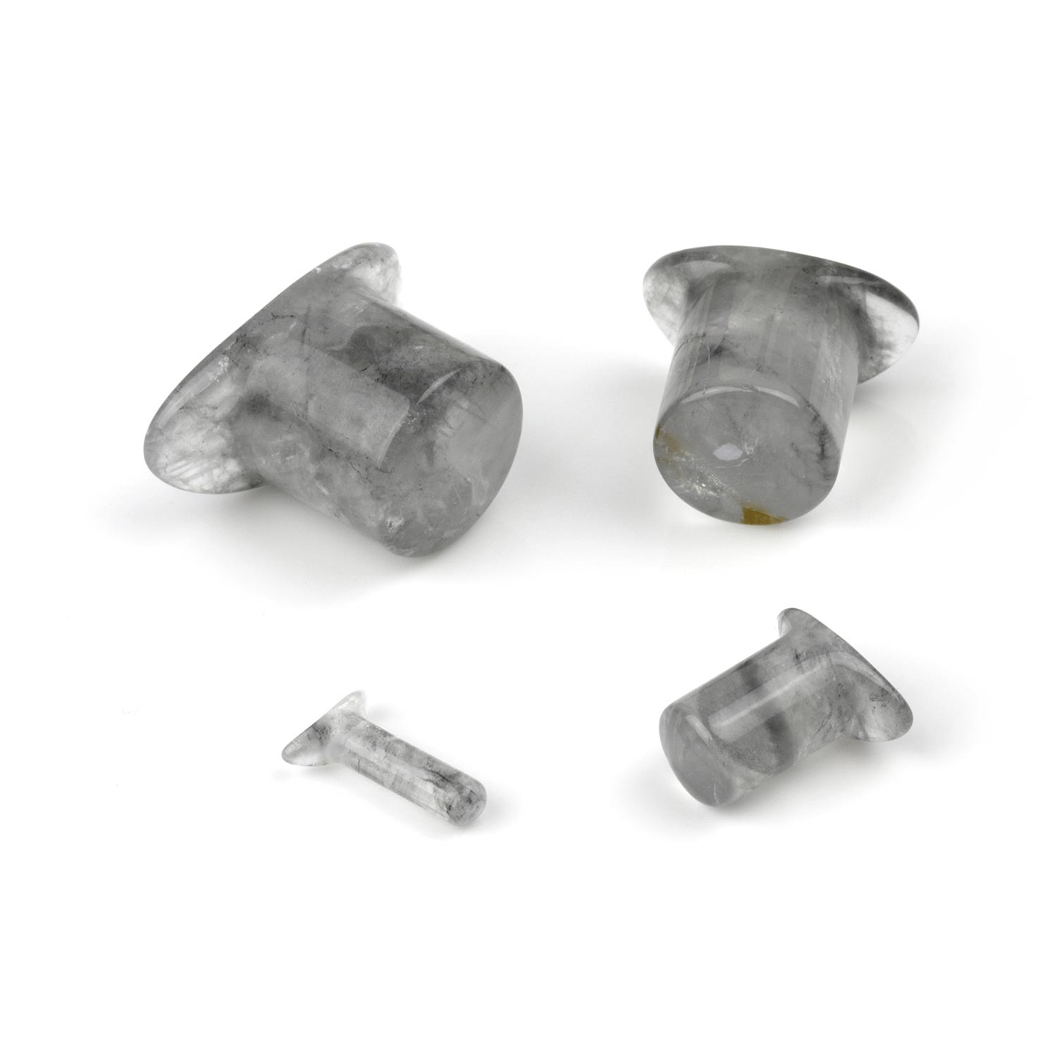 Stone And Glass Stretched Labret With A Concave T-back