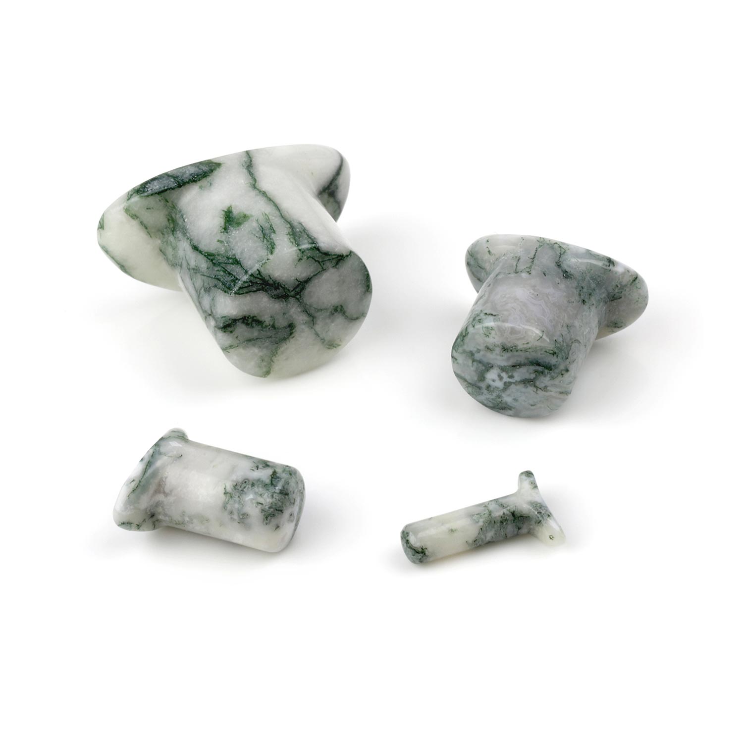 Stone And Glass Stretched Labret With A Concave T-back