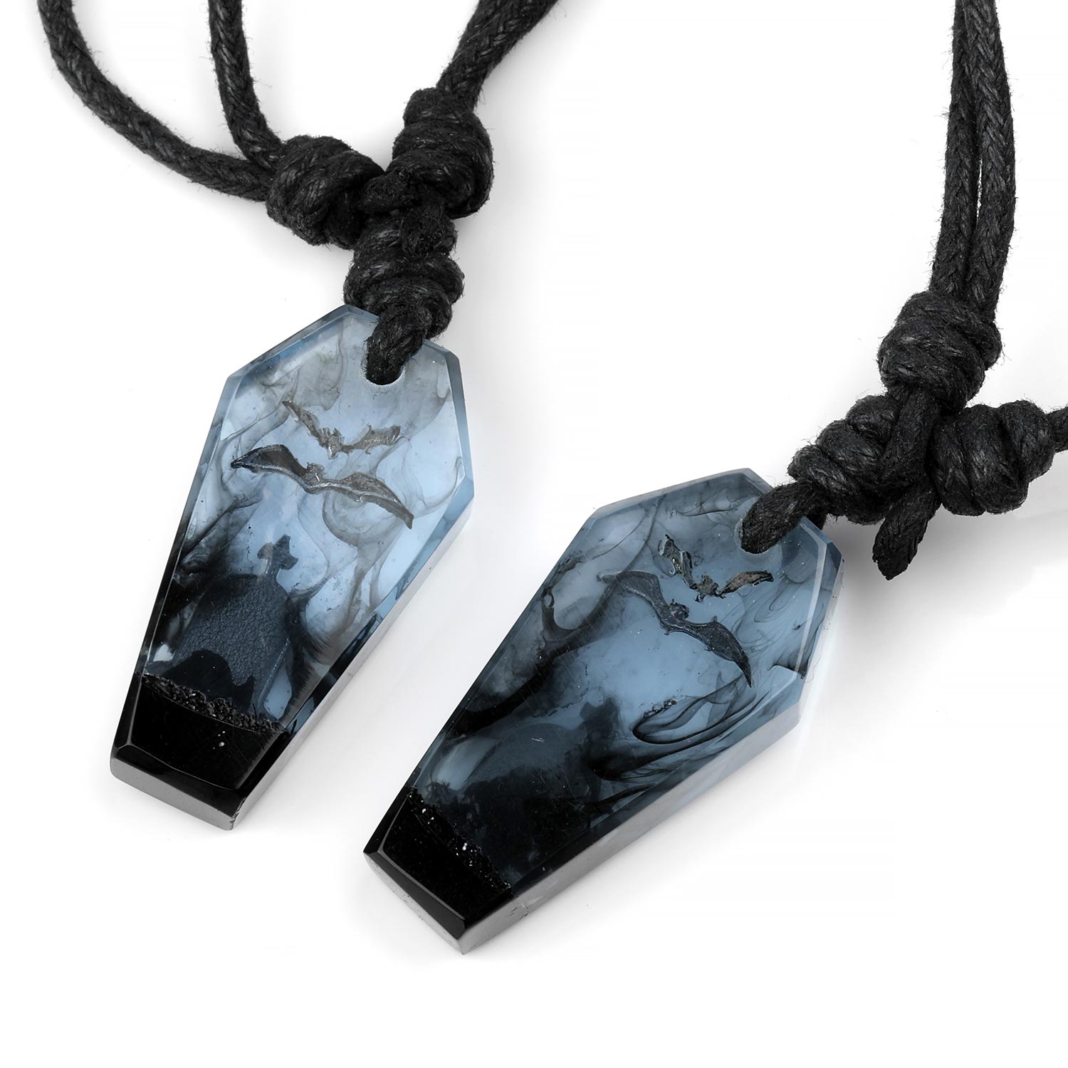 Taphophile Resin & Cotton Necklace | Bat