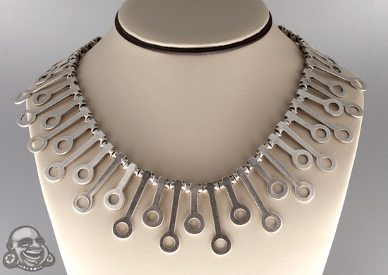 Silver Plated Abstract Necklace
