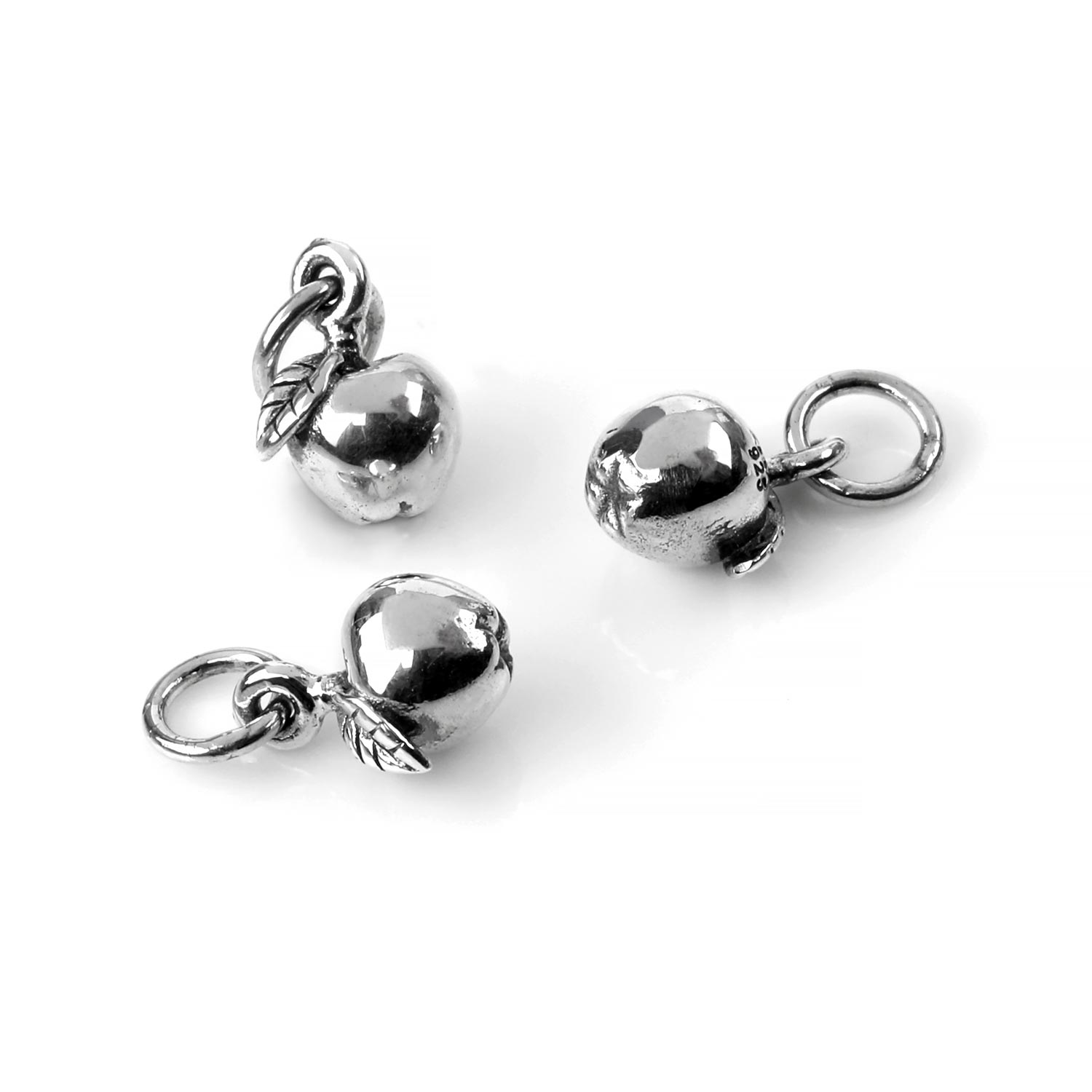 Mini Sterling Silver Apple Charm