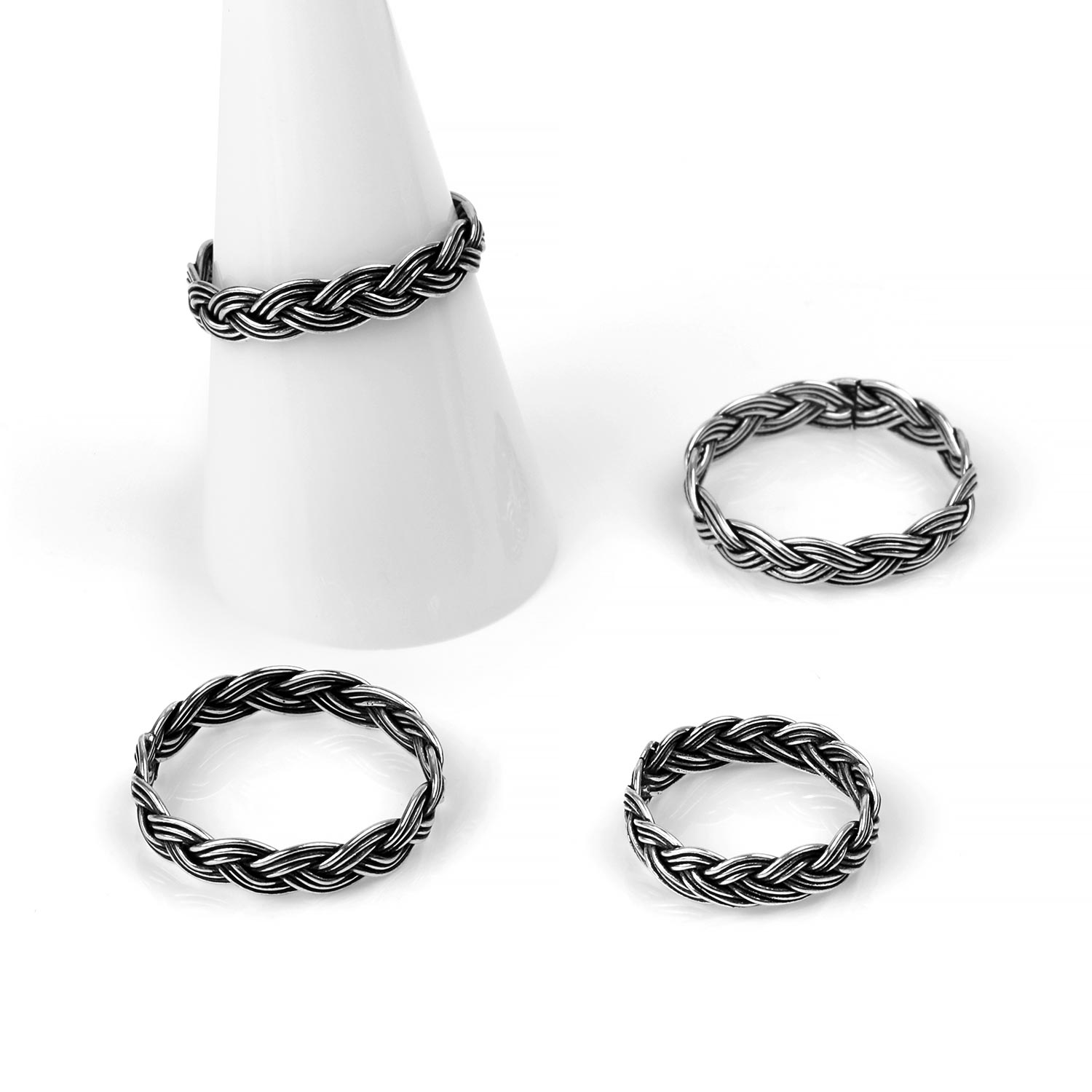 Sterling Silver Braided Finger Ring